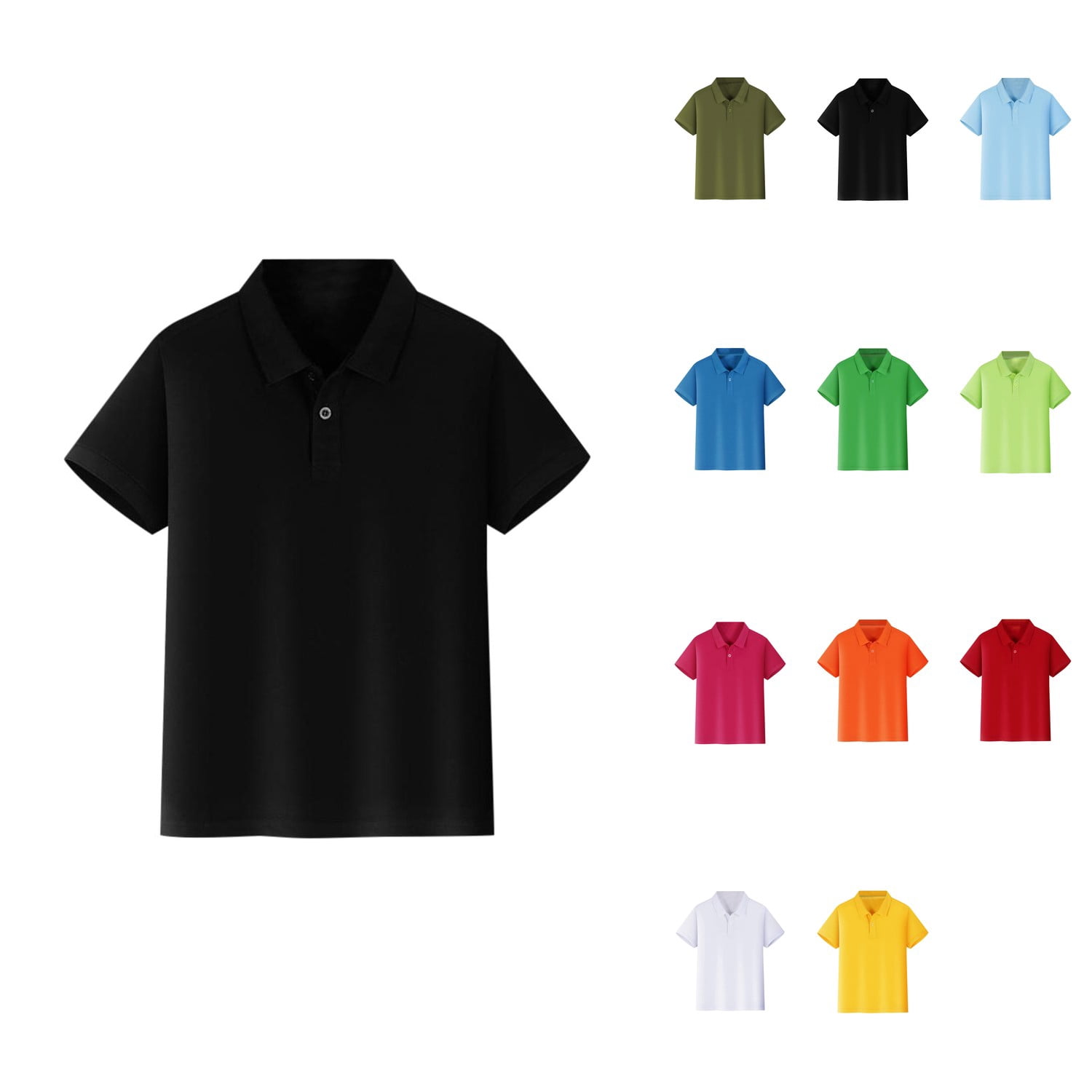 Kids Boys Girls Short Sleeve Shirt Button Closure Comfortable & Soft ...