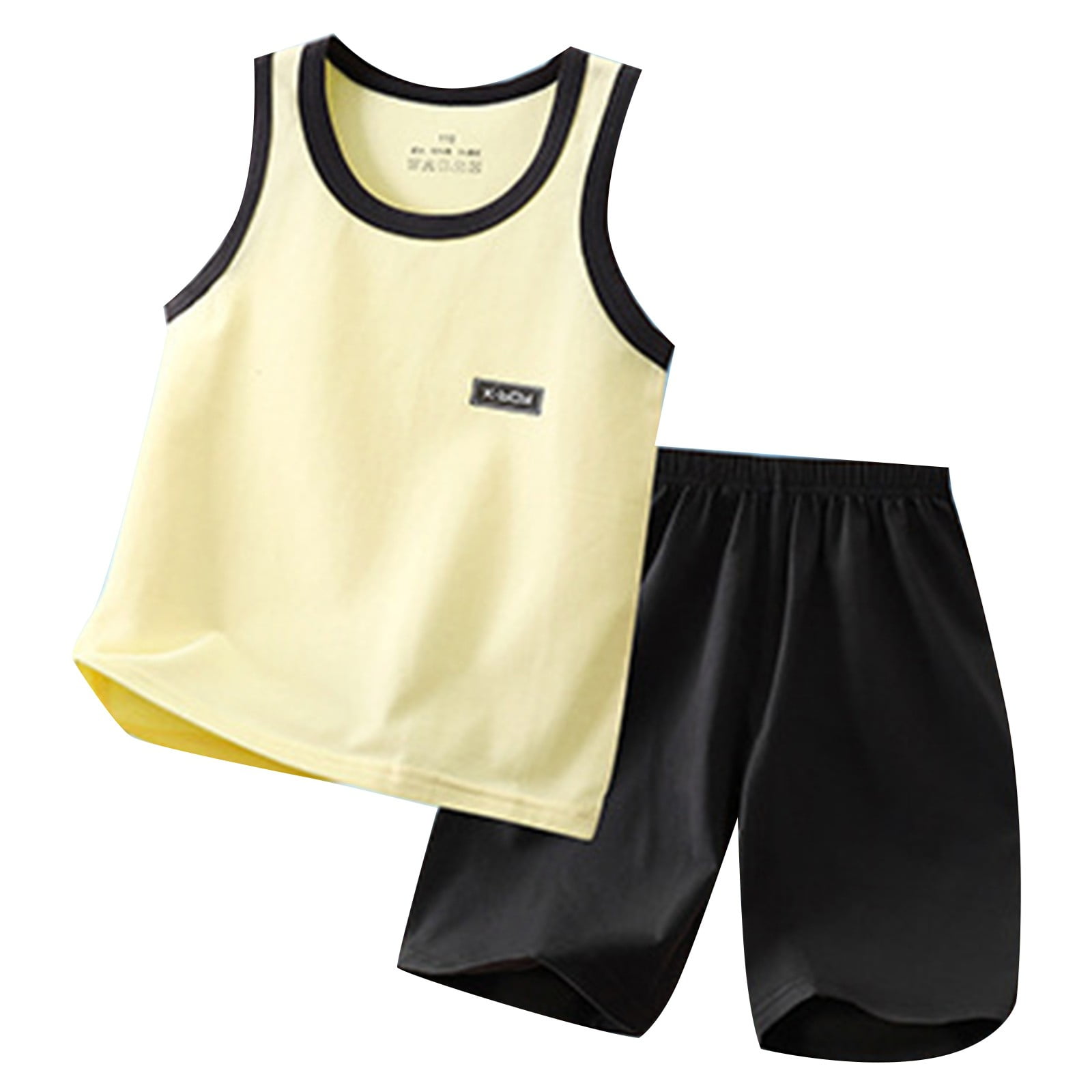 Kids Boys Girls Summer Sportswear Outfit Sleeveless Vest with Elastic ...