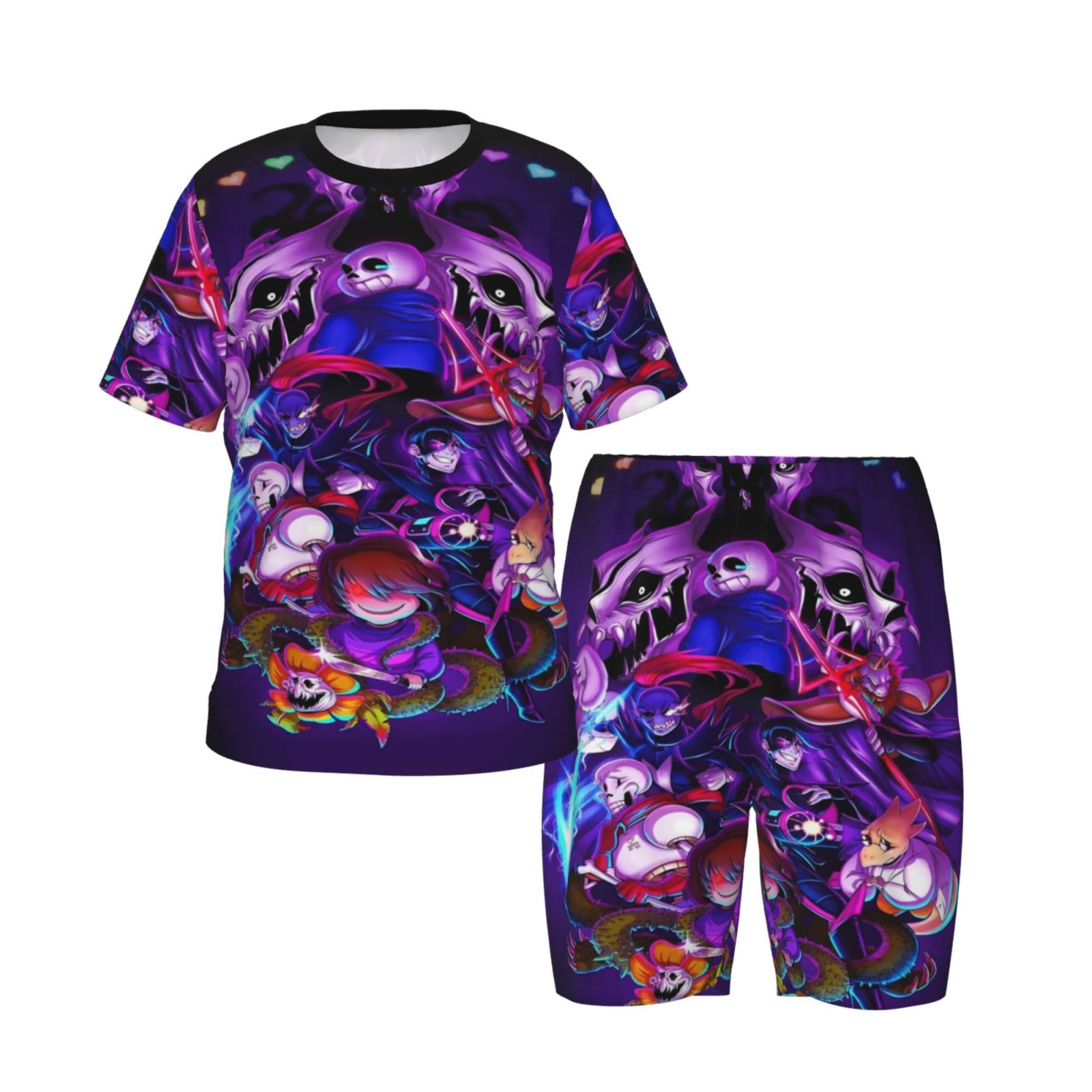 Kids Boys Girls Undertale Sans Pajamas Set Cartoon Shirt With Shorts ...