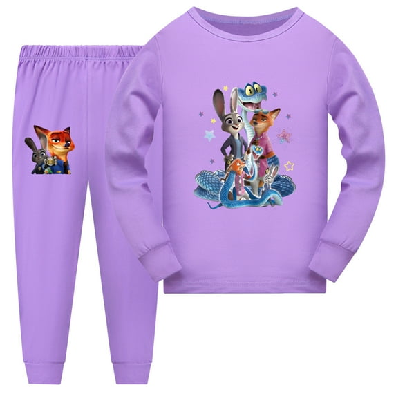 Kids Boys Girls Zootopia2 Nick Judy Gary Snake 2-Piece Cartoon Graphics ...