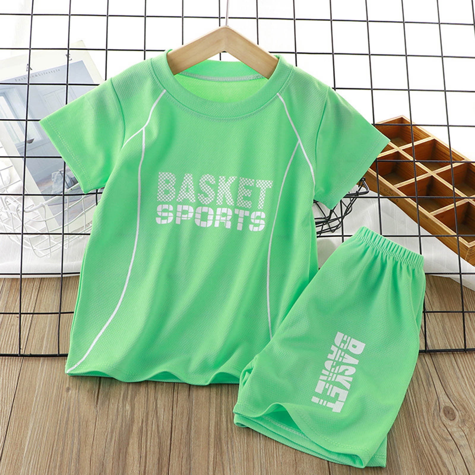 Kids Boys Sportwear Jogger Suit Athletic Tank Top with Shorts ...