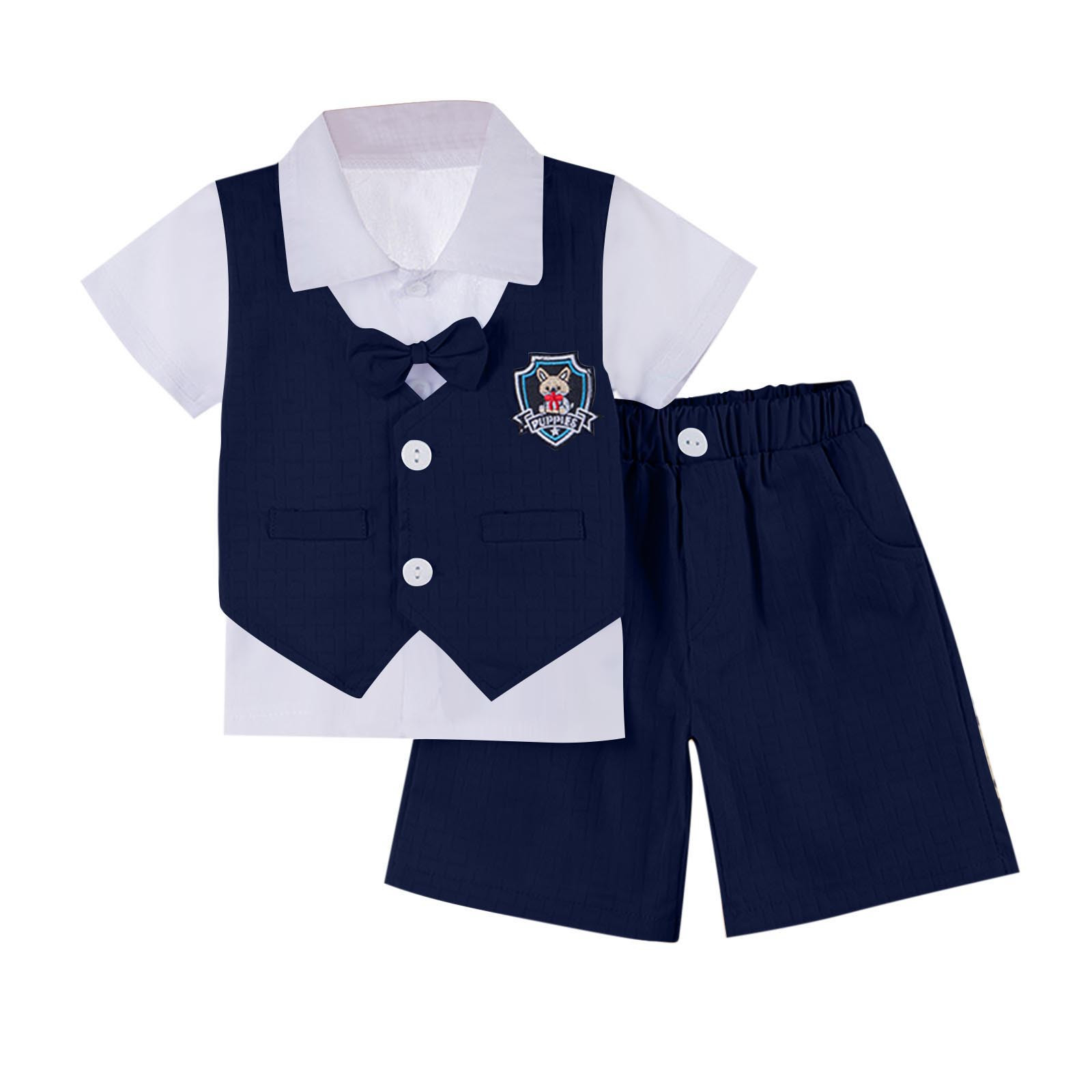 Kids Boys Summer Clothes Short Sleeve Polo Shirts and Shorts Set ...