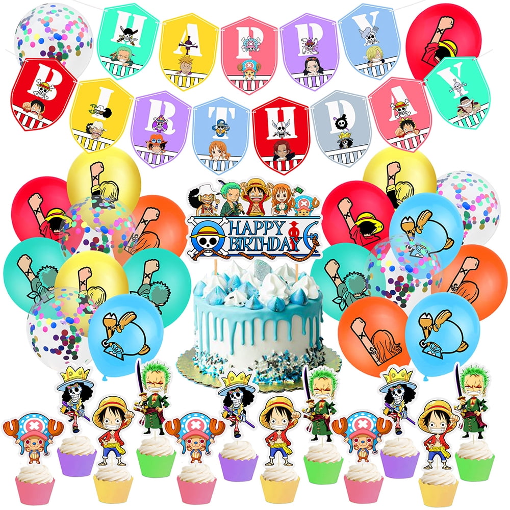 Kids Boys Surprise Party ONE PIECE Luffy Theme Birthday Party HAPPY ...