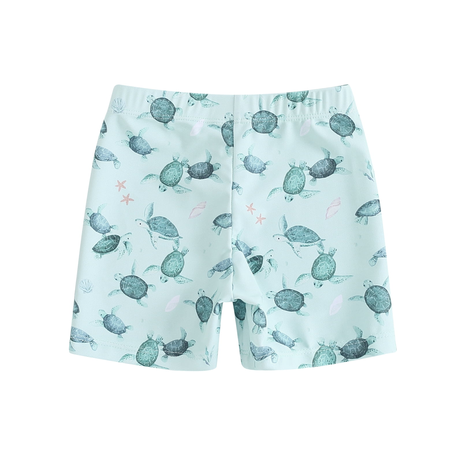 Kids Boys Swim Trunks Summer Dinosaur/Plaid/Turtle Print Elastic ...