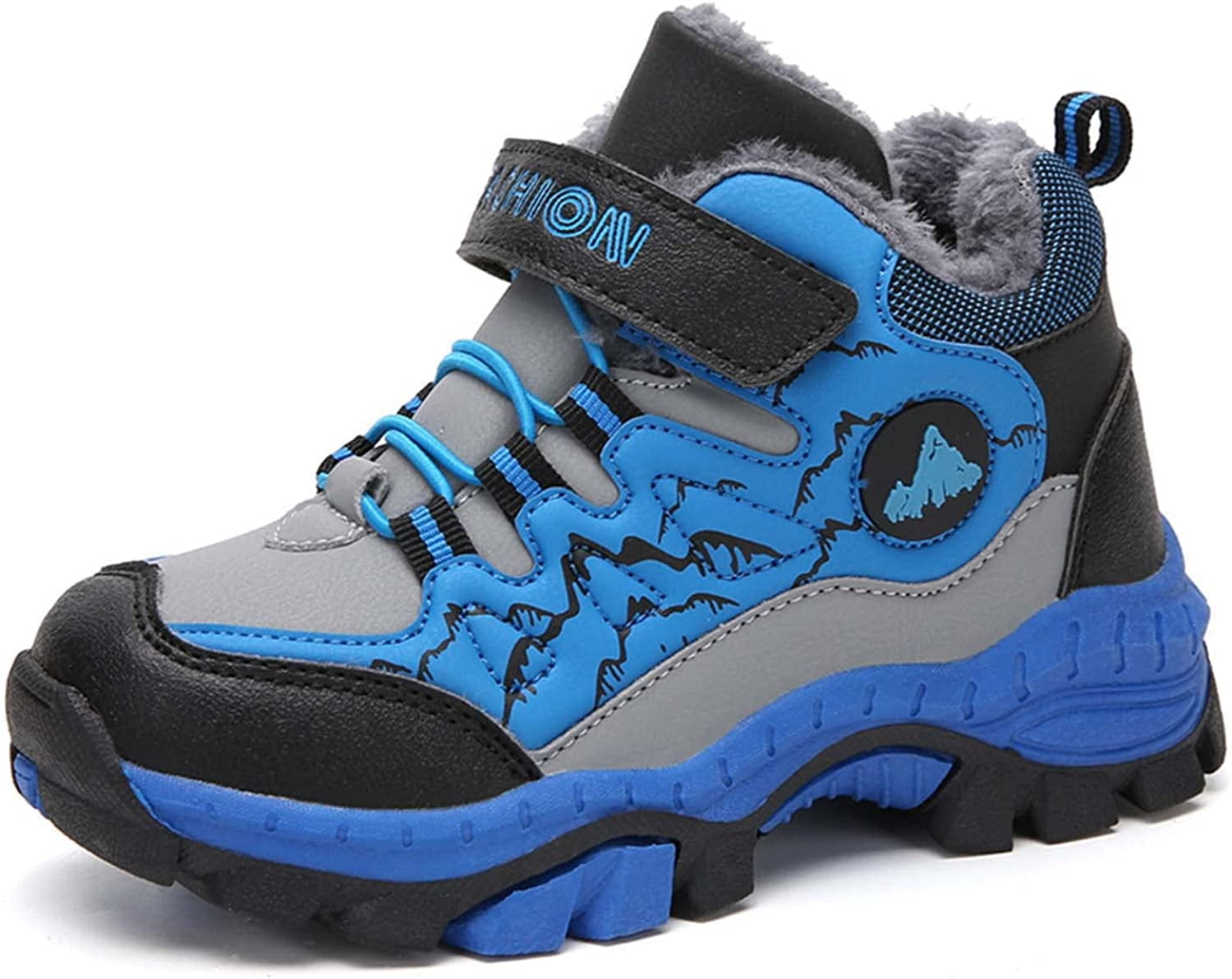 Kids Boys Winter Hiking Boots Warm Lined Snow Boots Anti Collision Anti ...