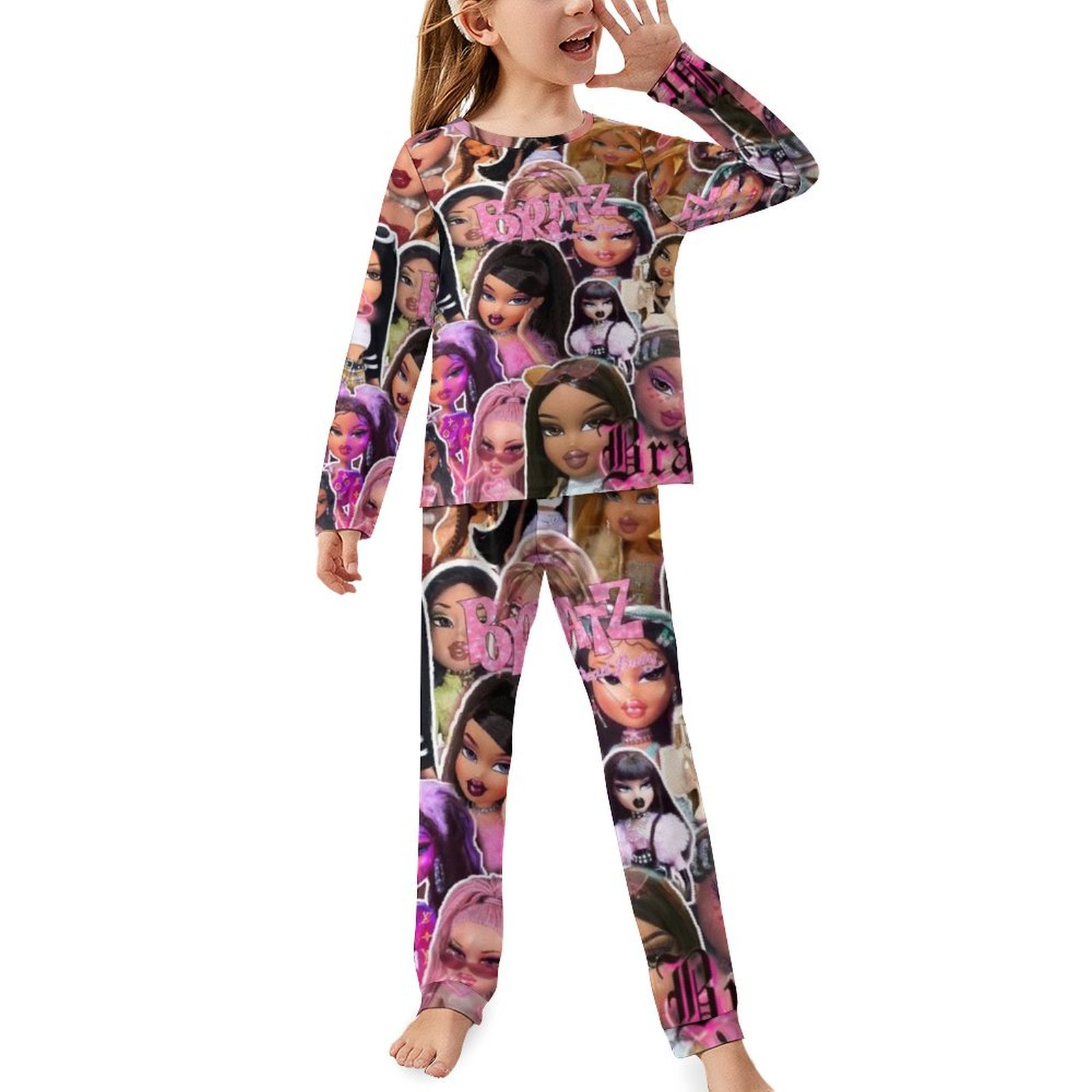 Kids Brat-z Pajama Long Sleeve Sleepwear Pant Set Cute Nightclothes ...