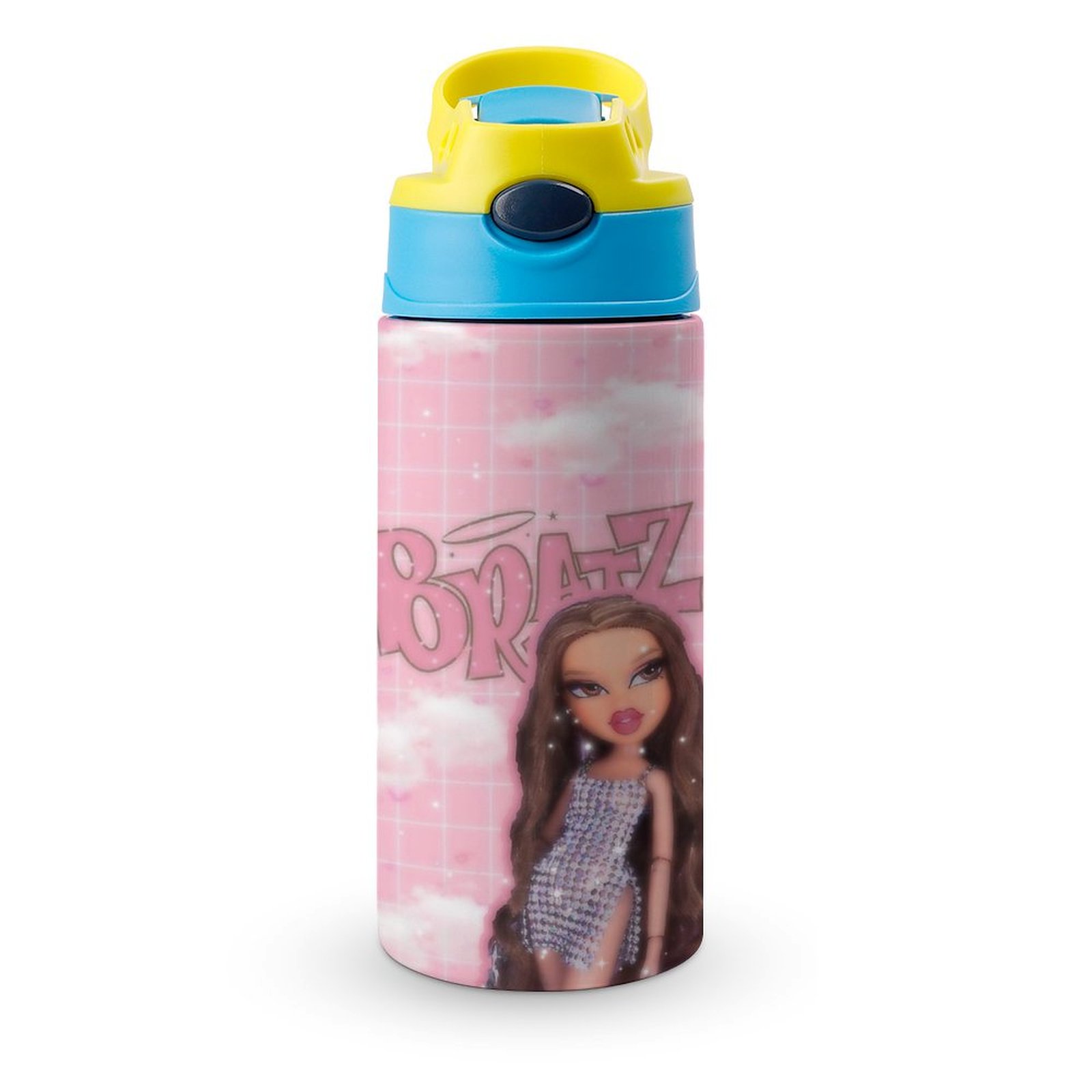Kids Brat-z Water Bottle Insulated Stainless Steel Water Bottles with Straw Lid 12oz Thermos ...