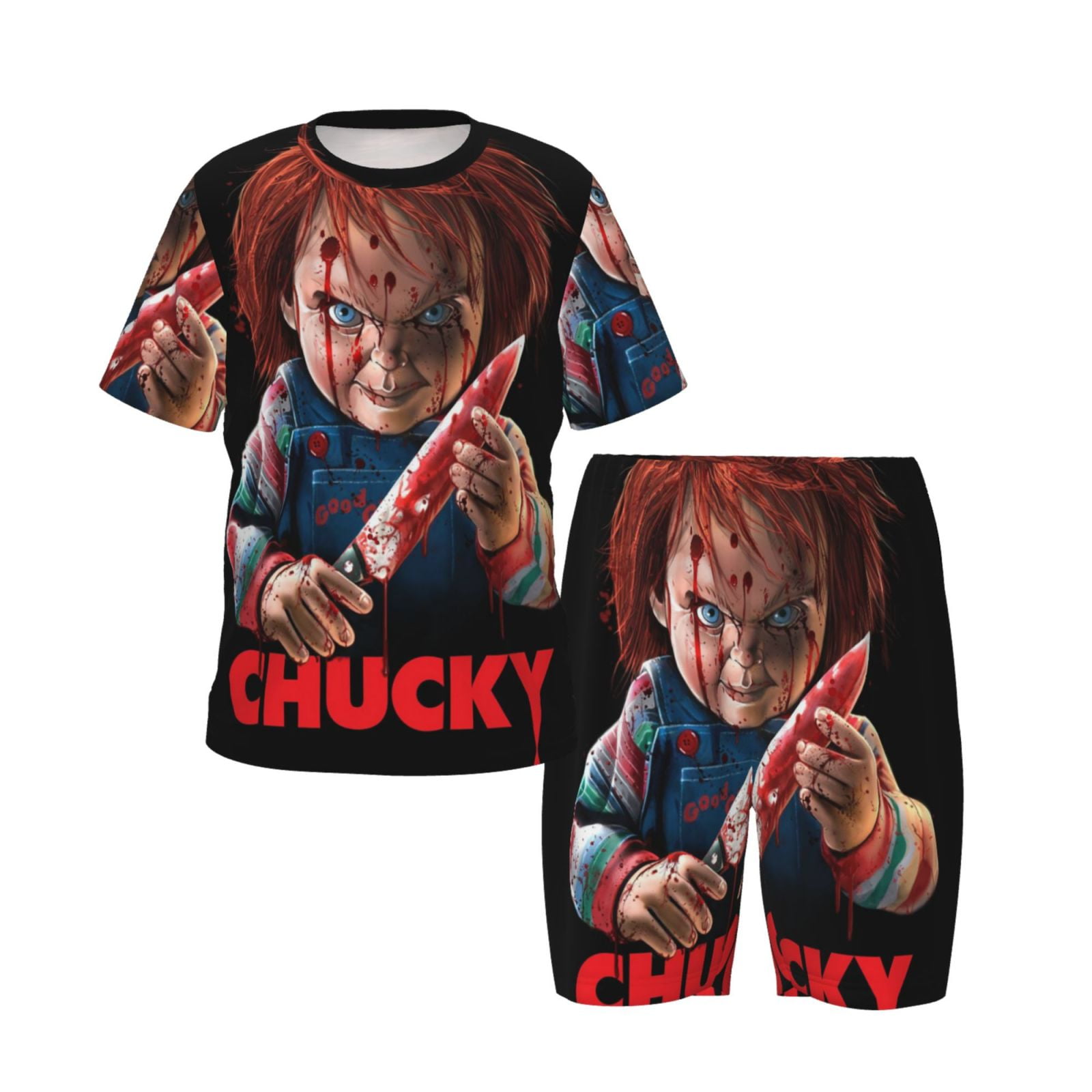 Kids Bride of Chucky Short Sleeve Top And Short Set 2 Piece Pajama Set ...