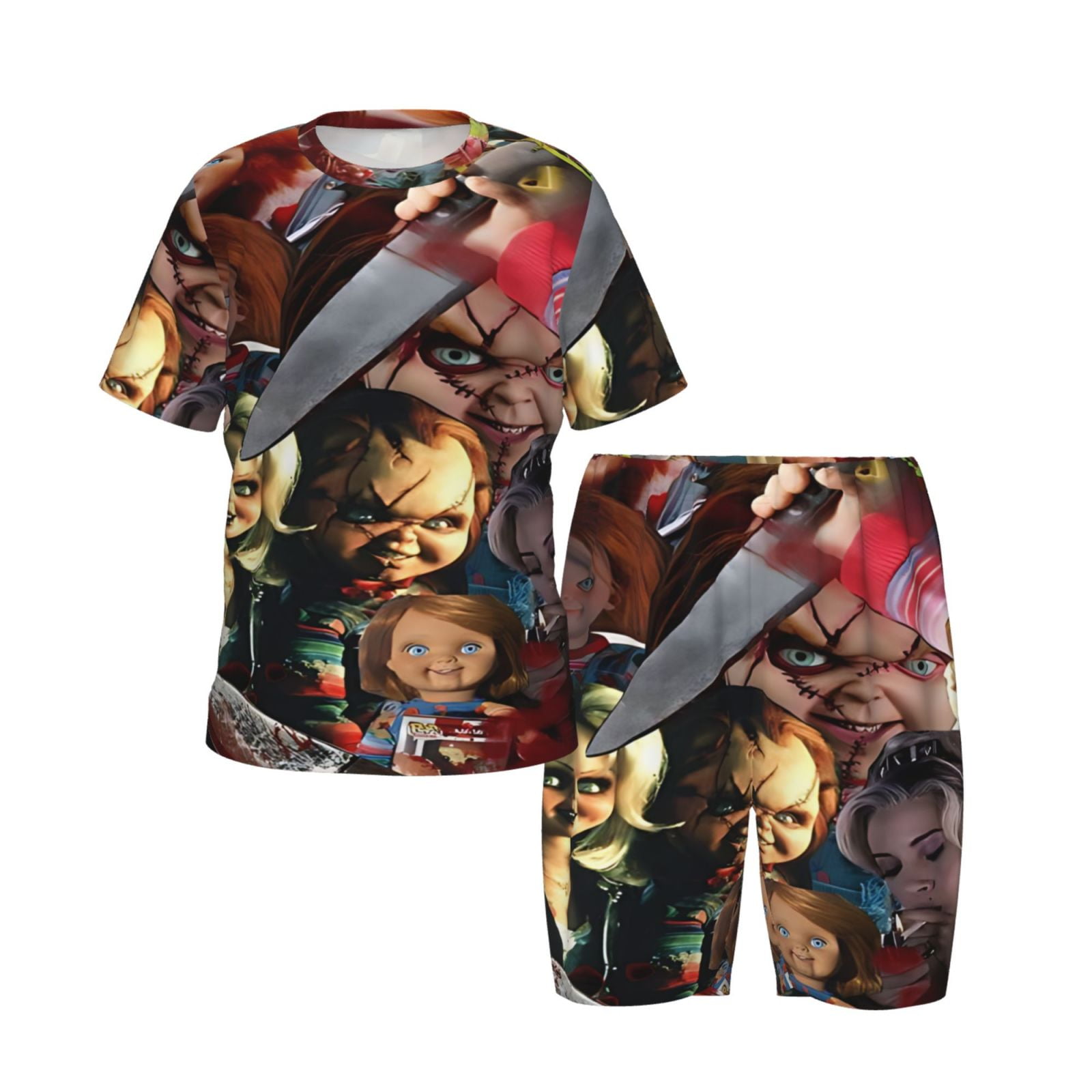 Kids Bride of Chucky Short Sleeve Top And Short Set 2 Piece Pajama Set ...