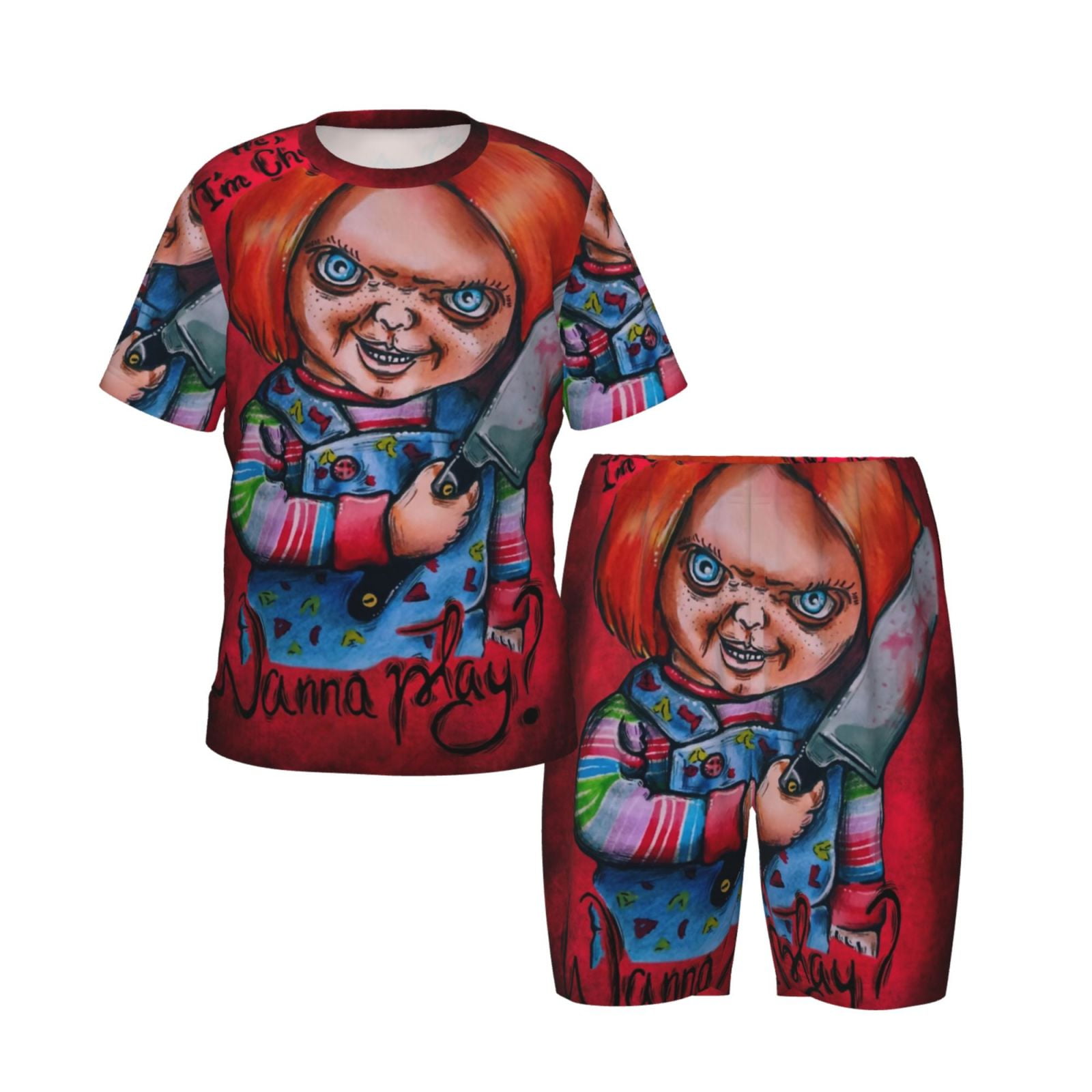 Kids Bride of Chucky Short Sleeve Top And Short Set 2 Piece Pajama Set ...