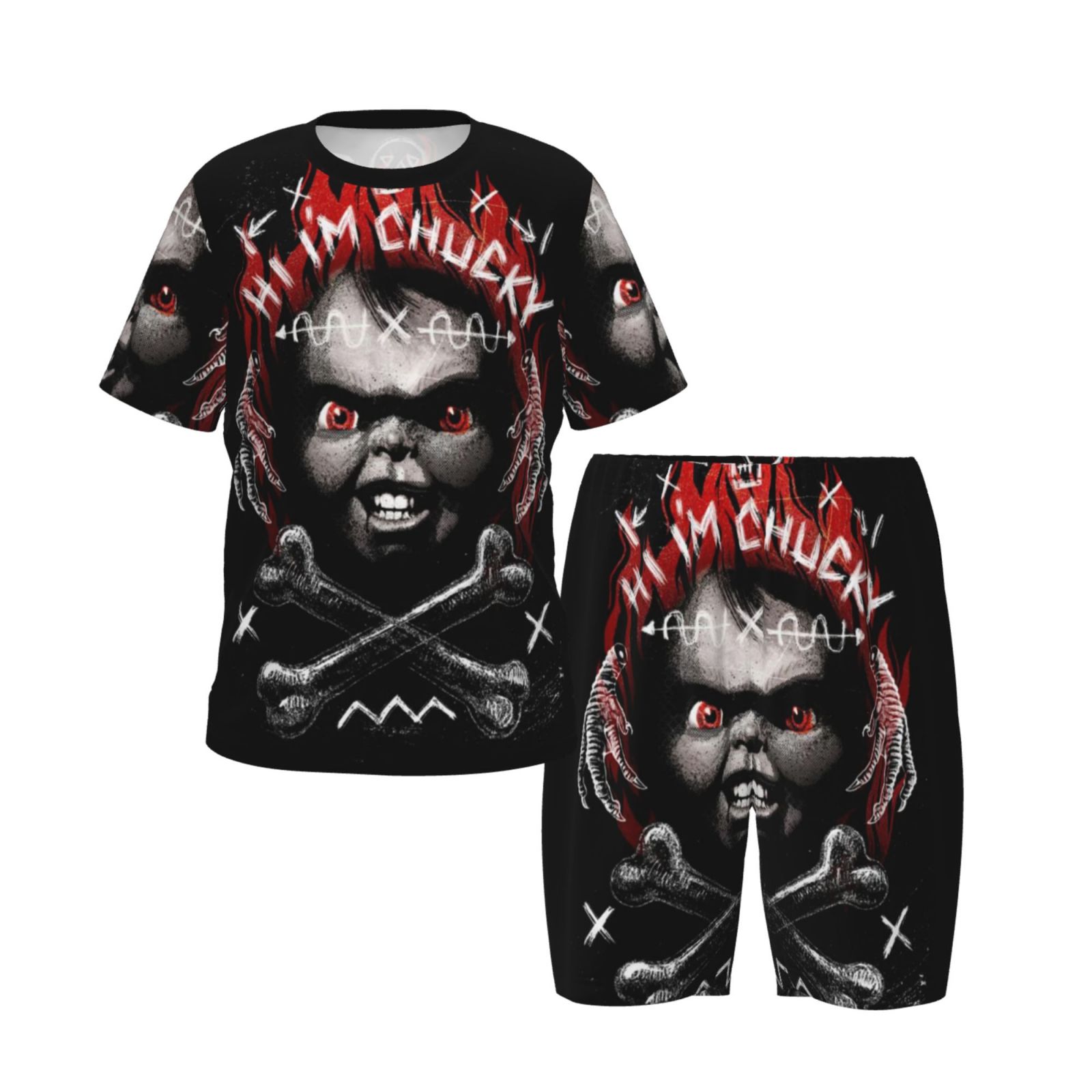 Kids Bride of Chucky Short Sleeve Top And Short Set 2 Piece Pajama Set ...