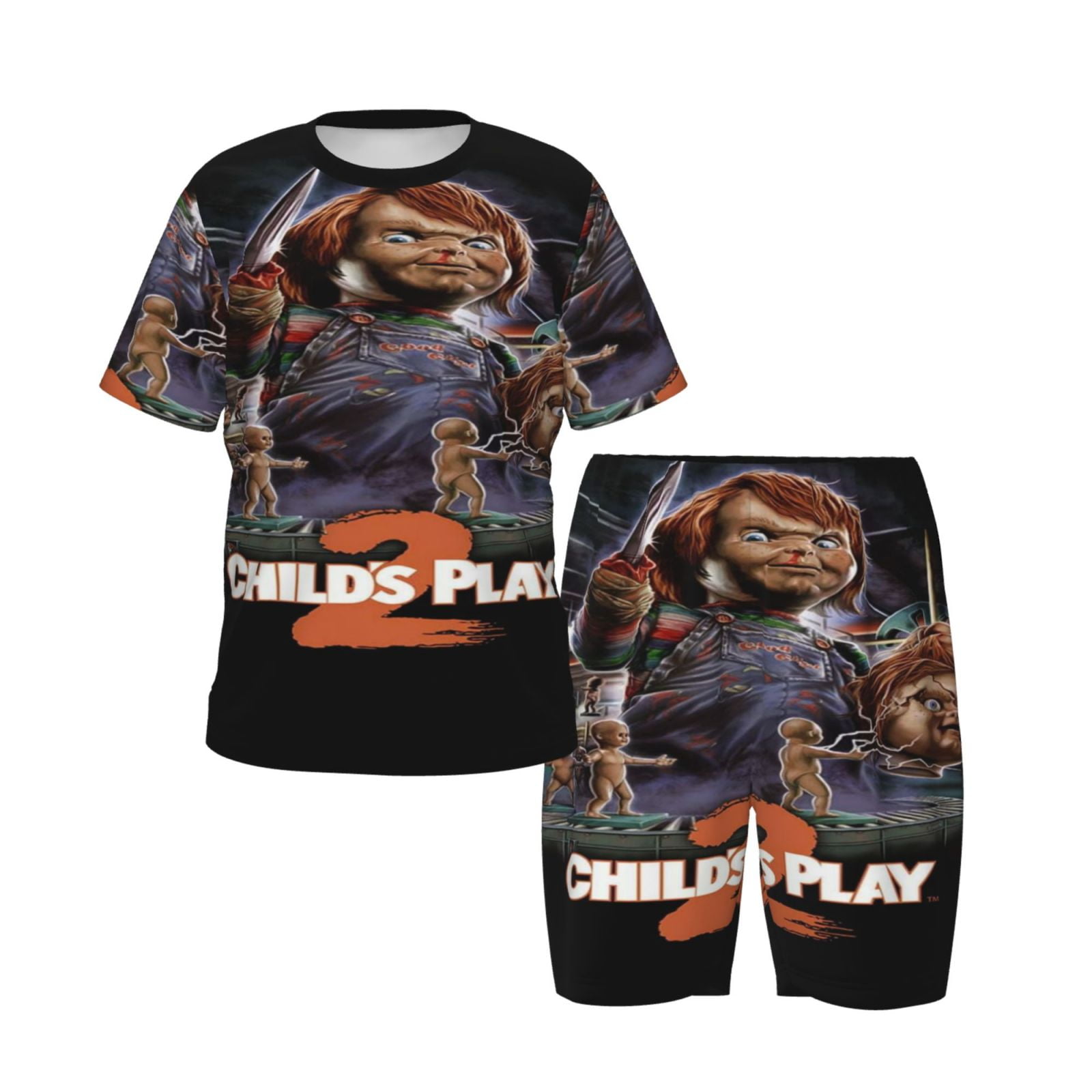 Kids Bride of Chucky Short Sleeve Top And Short Set 2 Piece Pajama Set ...