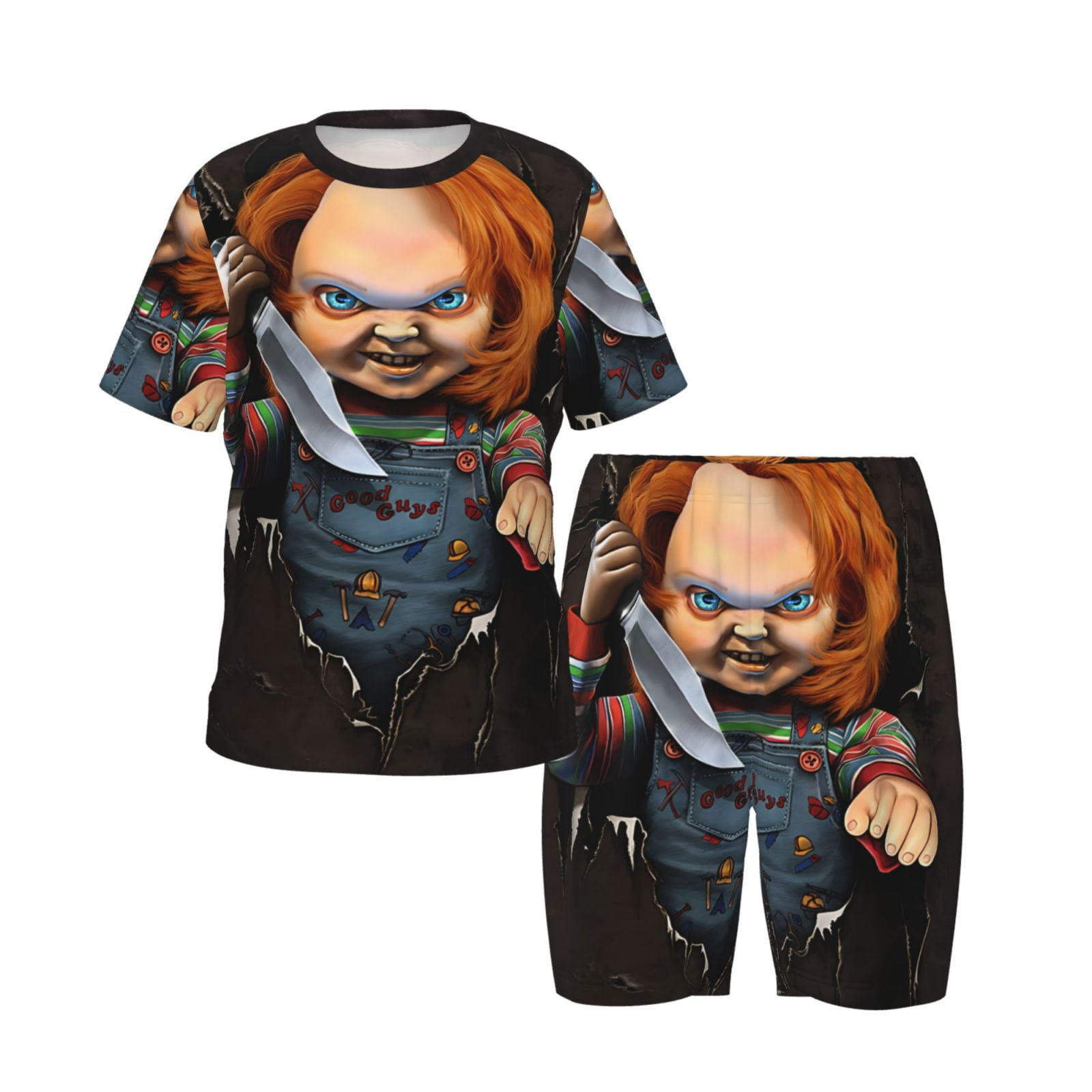 Kids Bride of Chucky Short Sleeve Top And Short Set 2 Piece Pajama Set ...