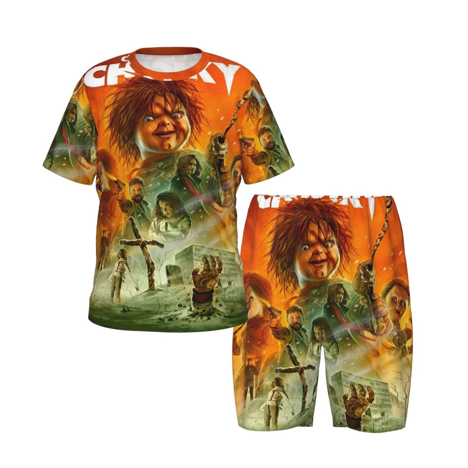 Kids Bride of Chucky Short Sleeve Top And Short Set 2 Piece Pajama Set ...