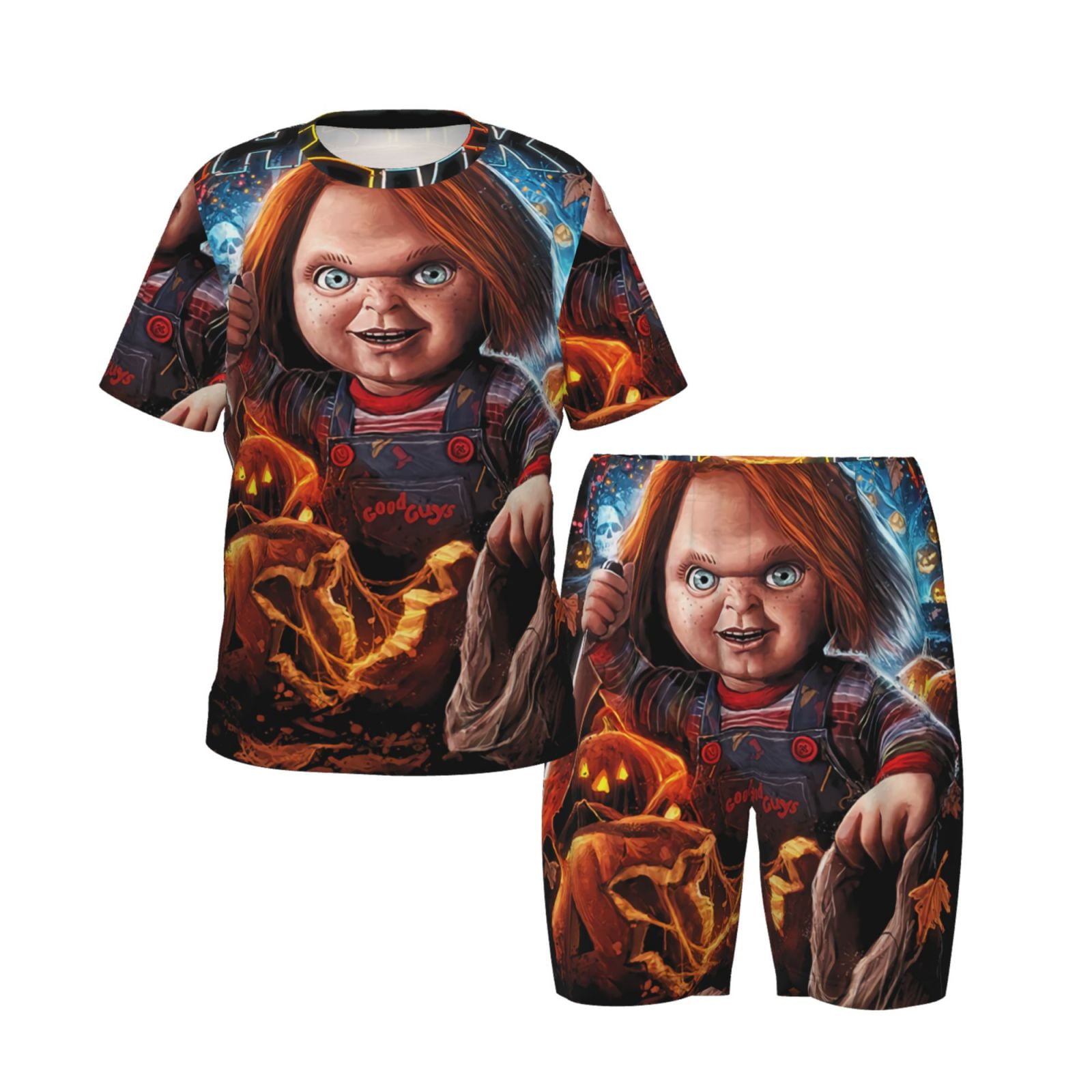 Kids Bride of Chucky Short Sleeve Top And Short Set 2 Piece Pajama Set ...