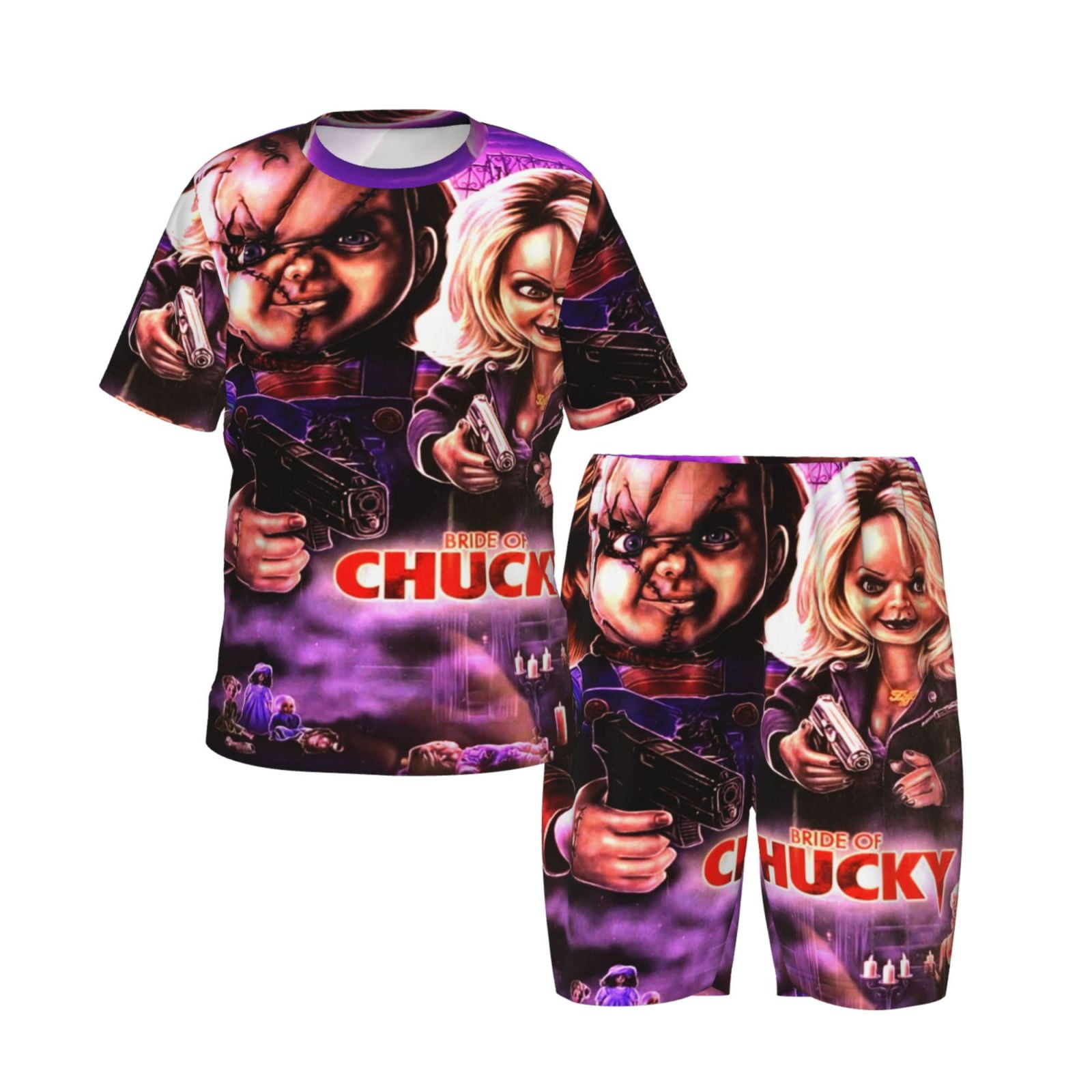 Kids Bride of Chucky Short Sleeve Top And Short Set 2 Piece Pajama Set ...