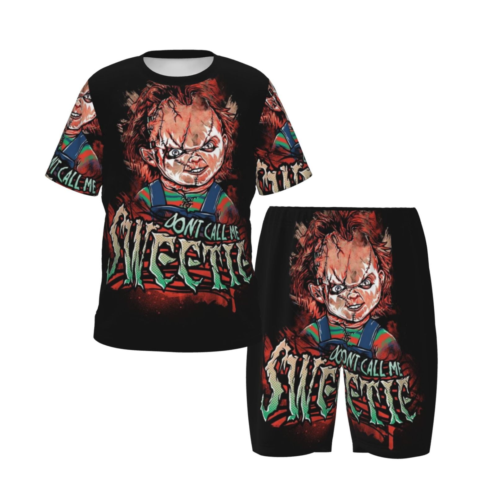 Kids Bride of Chucky Short Sleeve Top And Short Set 2 Piece Pajama Set ...