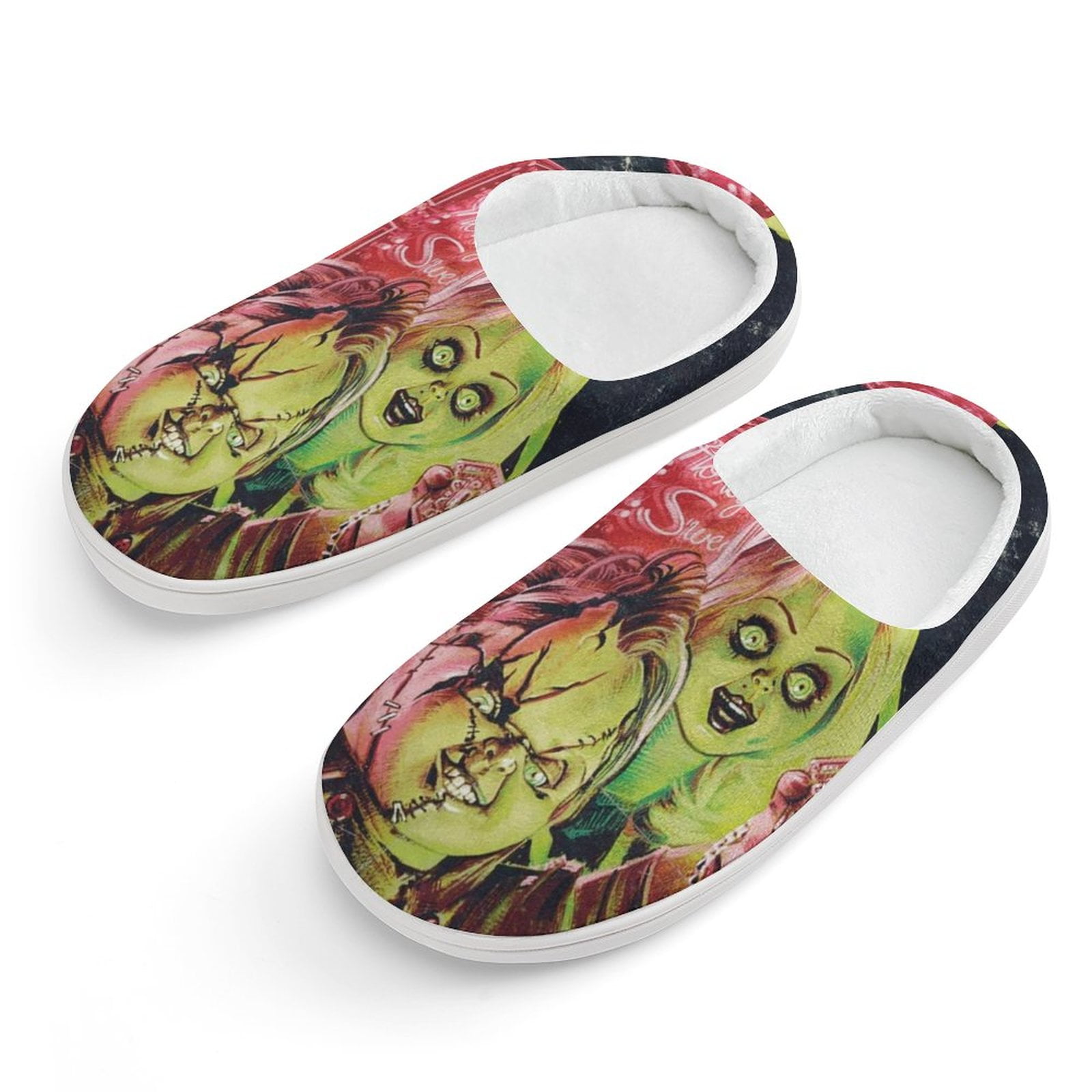 Kids Bride of Chucky Slippers Anti-slip Fluffy Fuzzy House Slippers ...