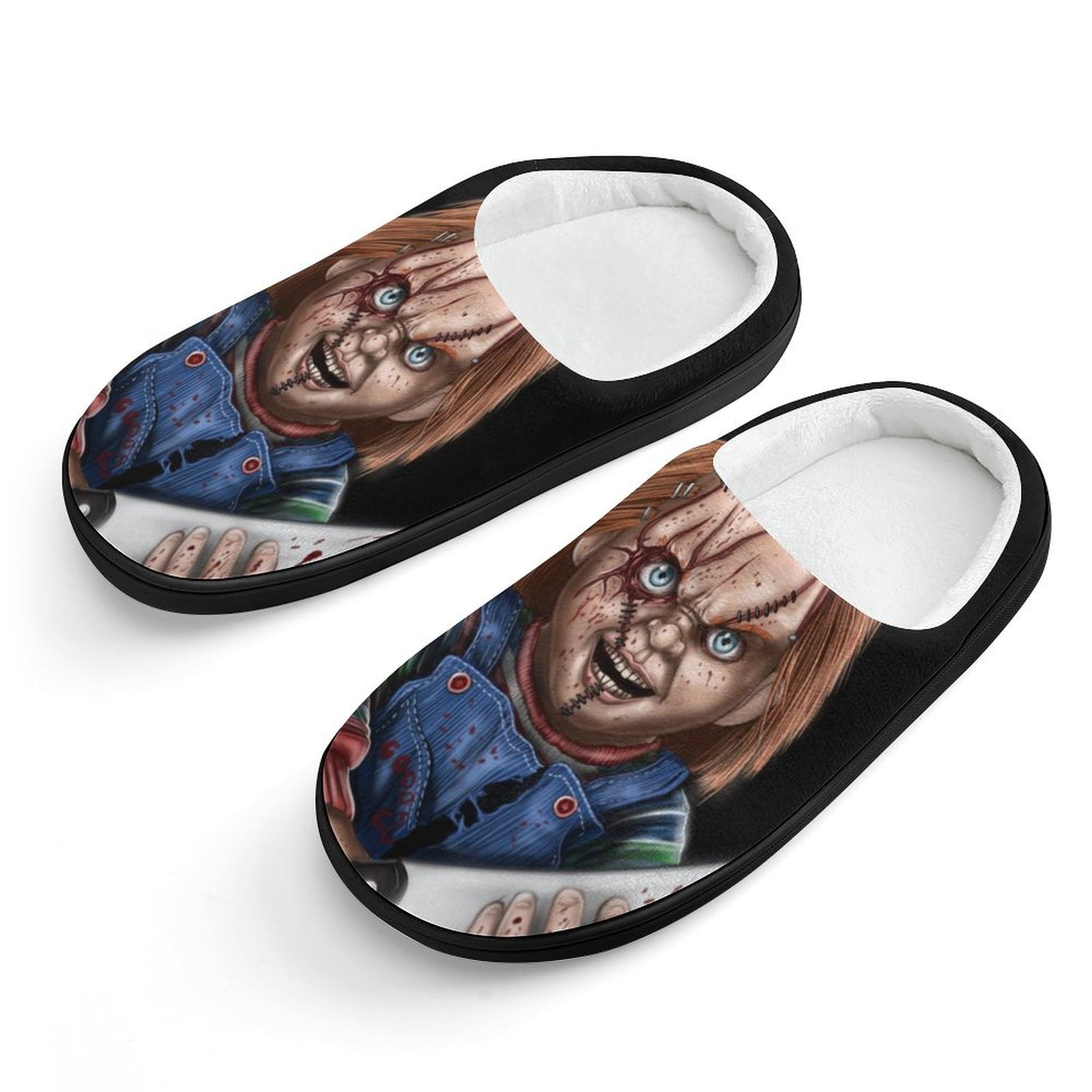 Kids Bride of Chucky Slippers Anti-slip Fluffy Fuzzy House Slippers ...