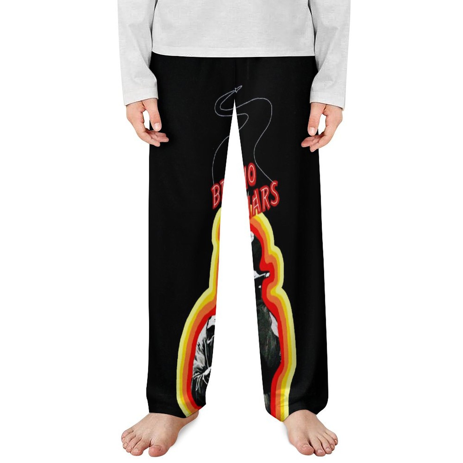 Kids Bru-no Mar Pajama Pants Cartoon Long Pj Pants Cute Elastic Waist ...