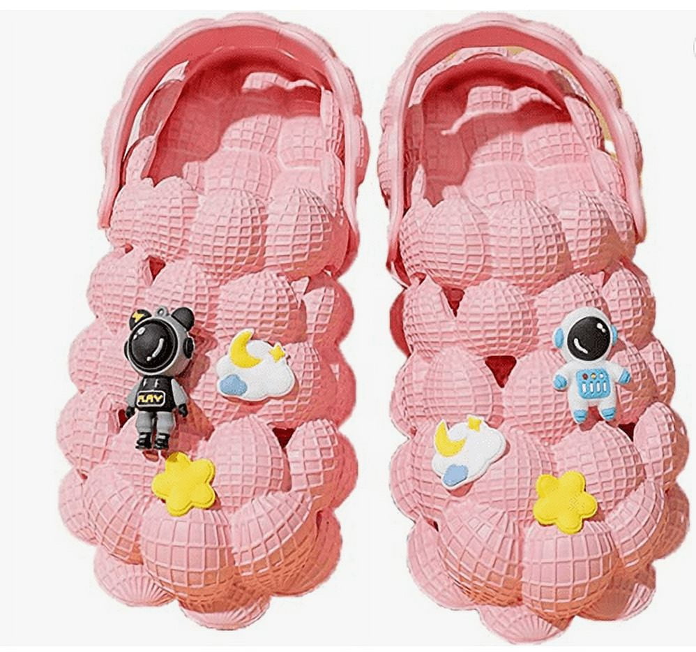 Kids Bubble Slides Garden Clogs for Girls Boys with Heel Strap Funny ...