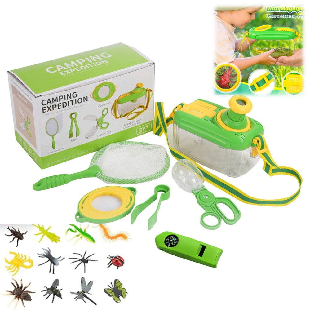 Kids Bug Catcher - 6-Piece Outdoor Explorer Kit with Butterfly Net, Bug ...