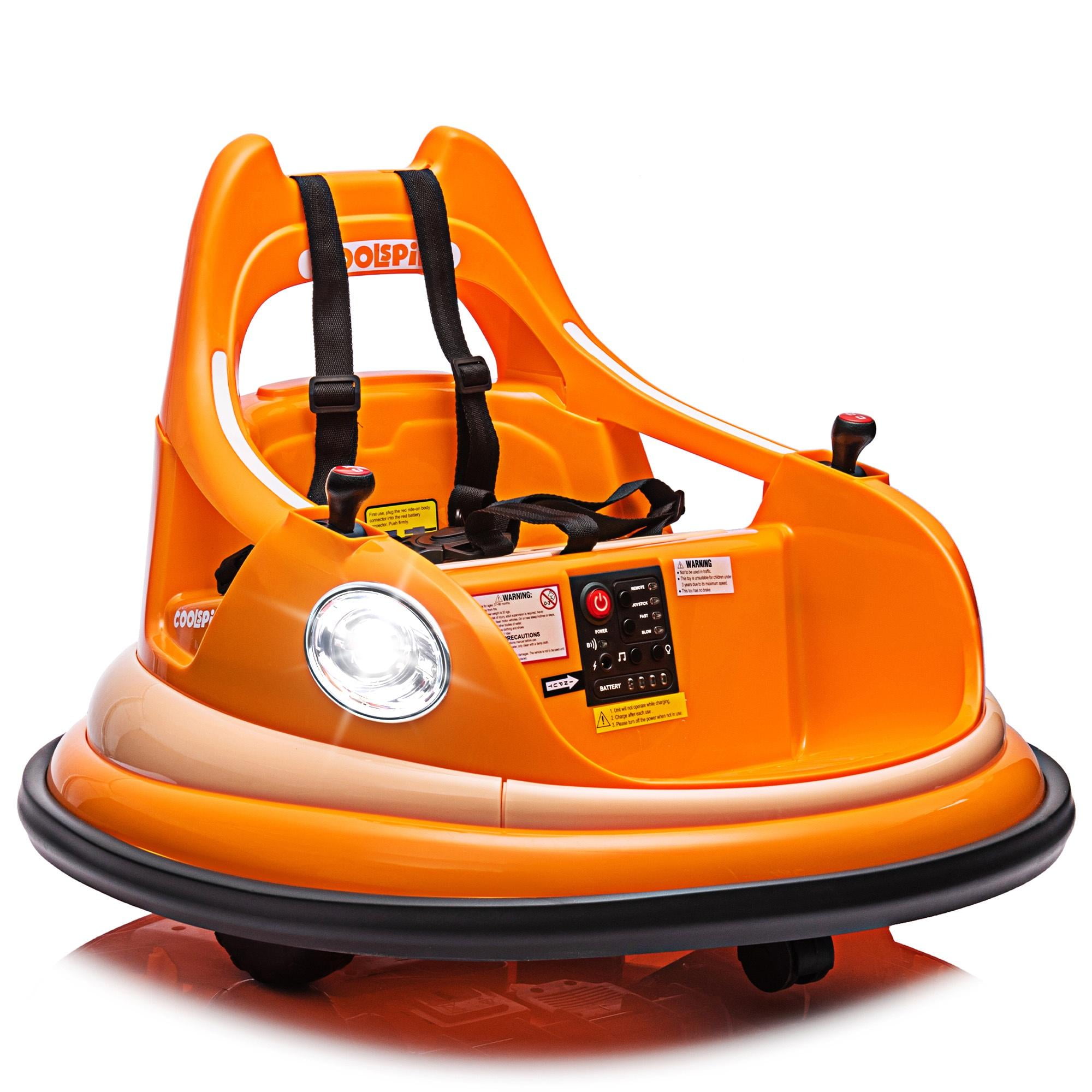 12V Kids Motorized Bumper Car with Remote, LED Lights, Music, 360 Spin ...