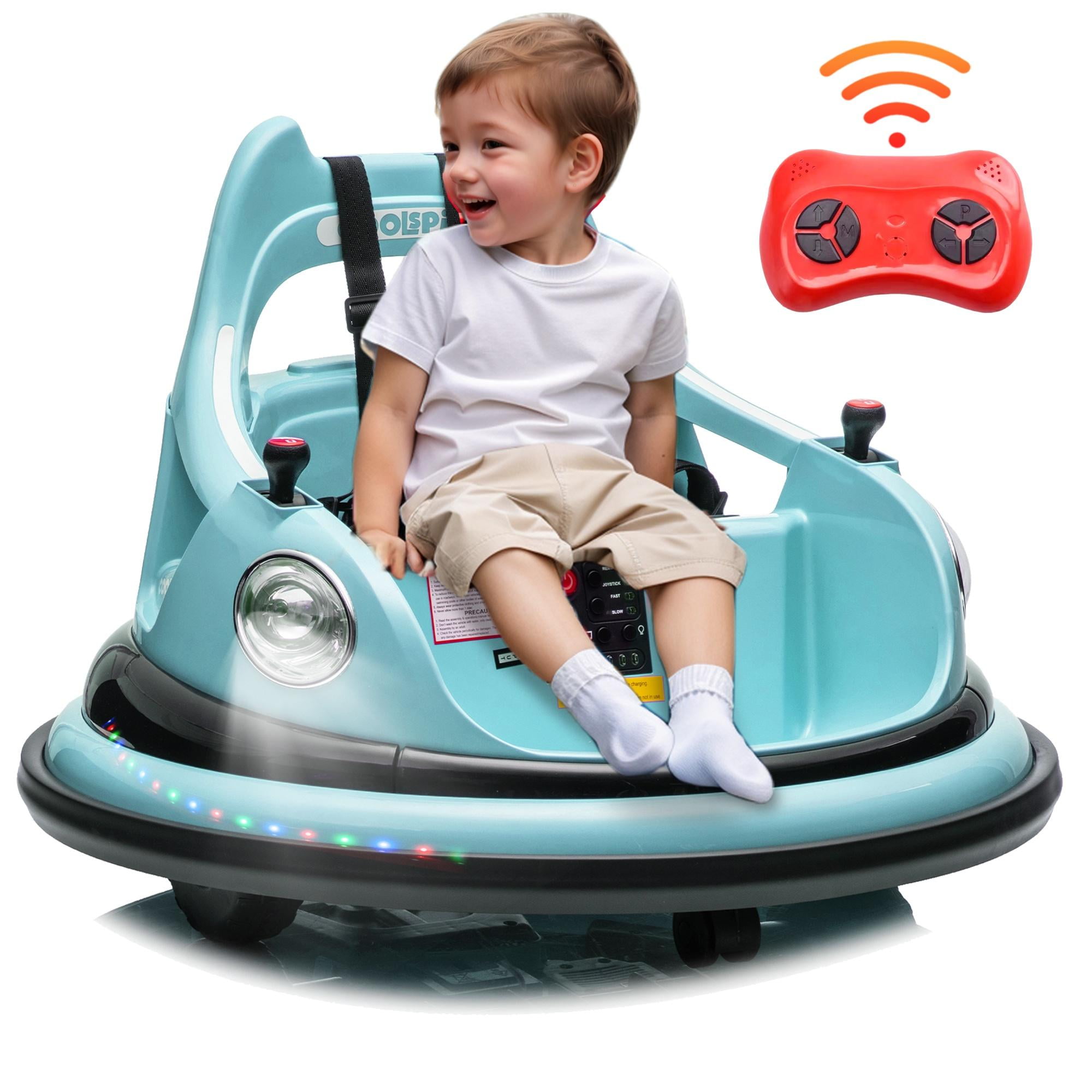 Kids Bumper Car Ride on, 12V Ride on Toy with Remote Control, Bumper ...