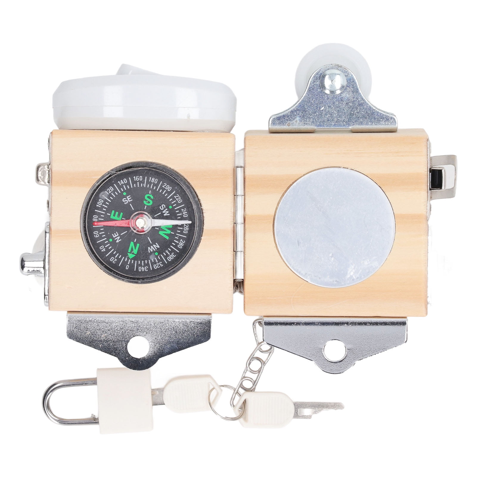 Kids Busy Cube Folding Compass Educational Wooden Busy Activity Cube ...