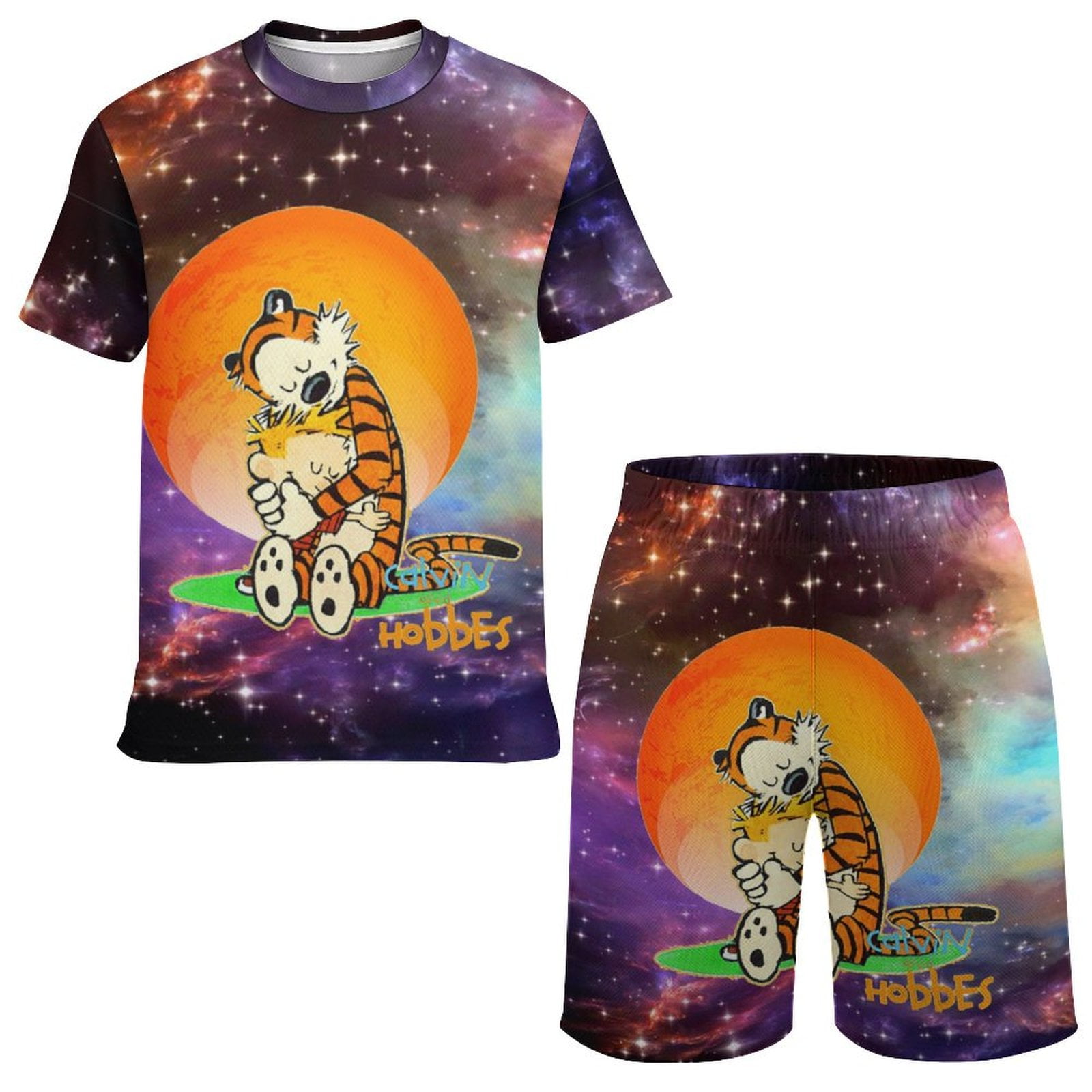 Kids Calvin And Hobbe Shirts And Short Set Short Sleeve Tracksuits ...