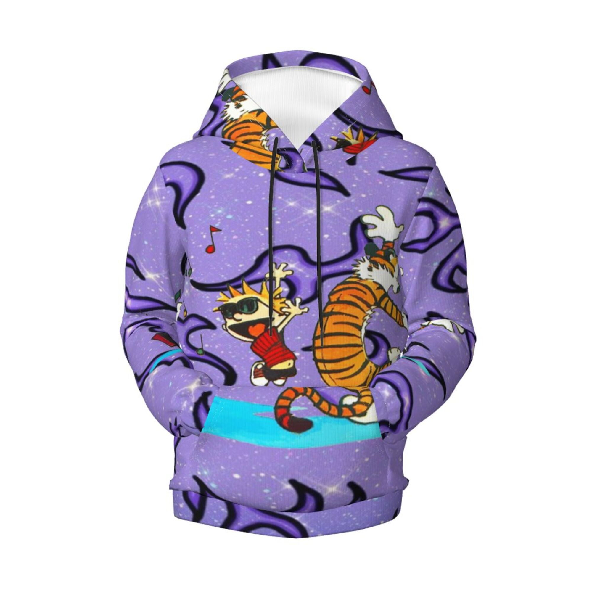 Kids Calvin and Hobbe Hoodie 3D Printed Fashion Novelty Pullover Sweatshirt with Pockets Teen ...