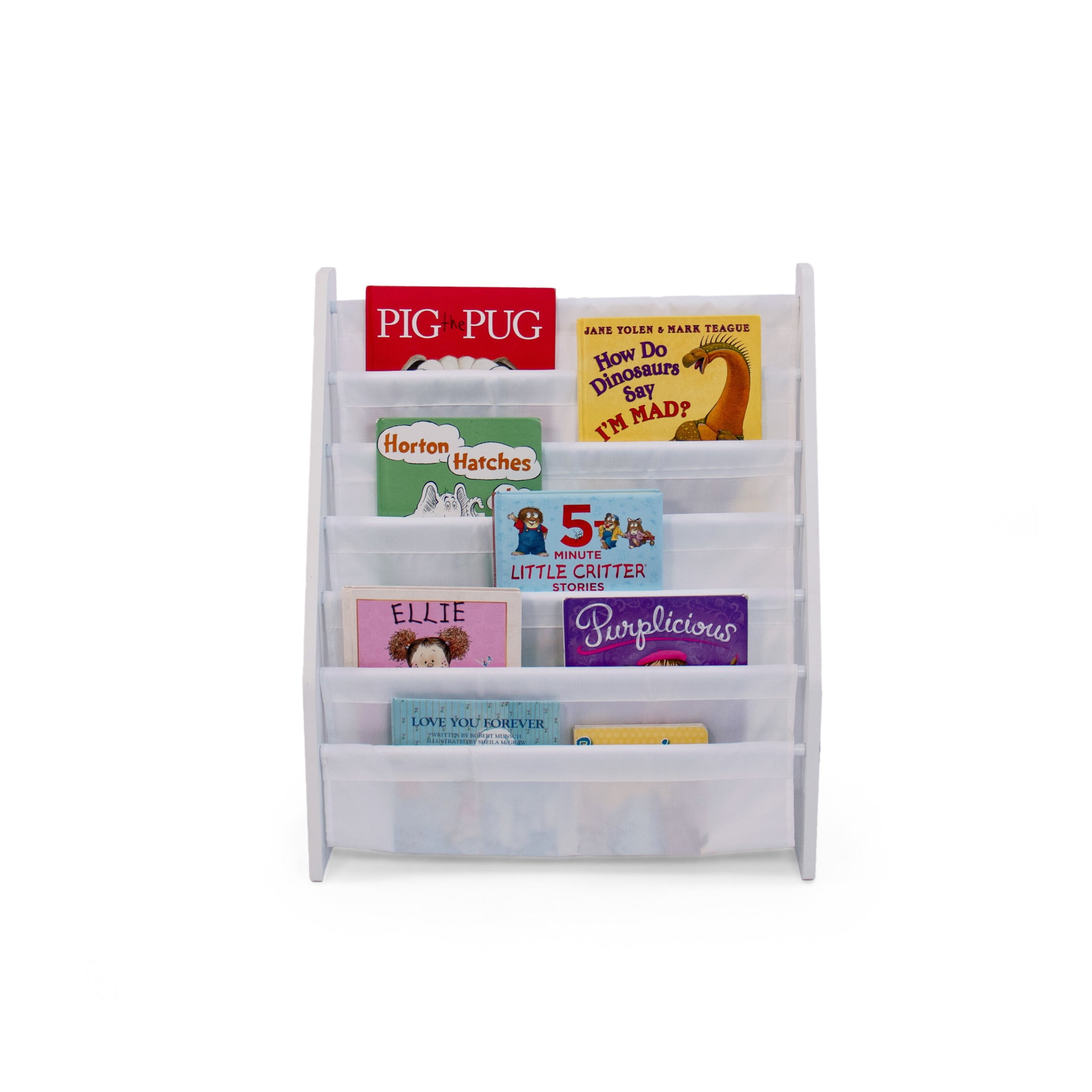 Kids' Cambridge Supersized Bookshelf 6 Tier Book Rack Organizer White ...