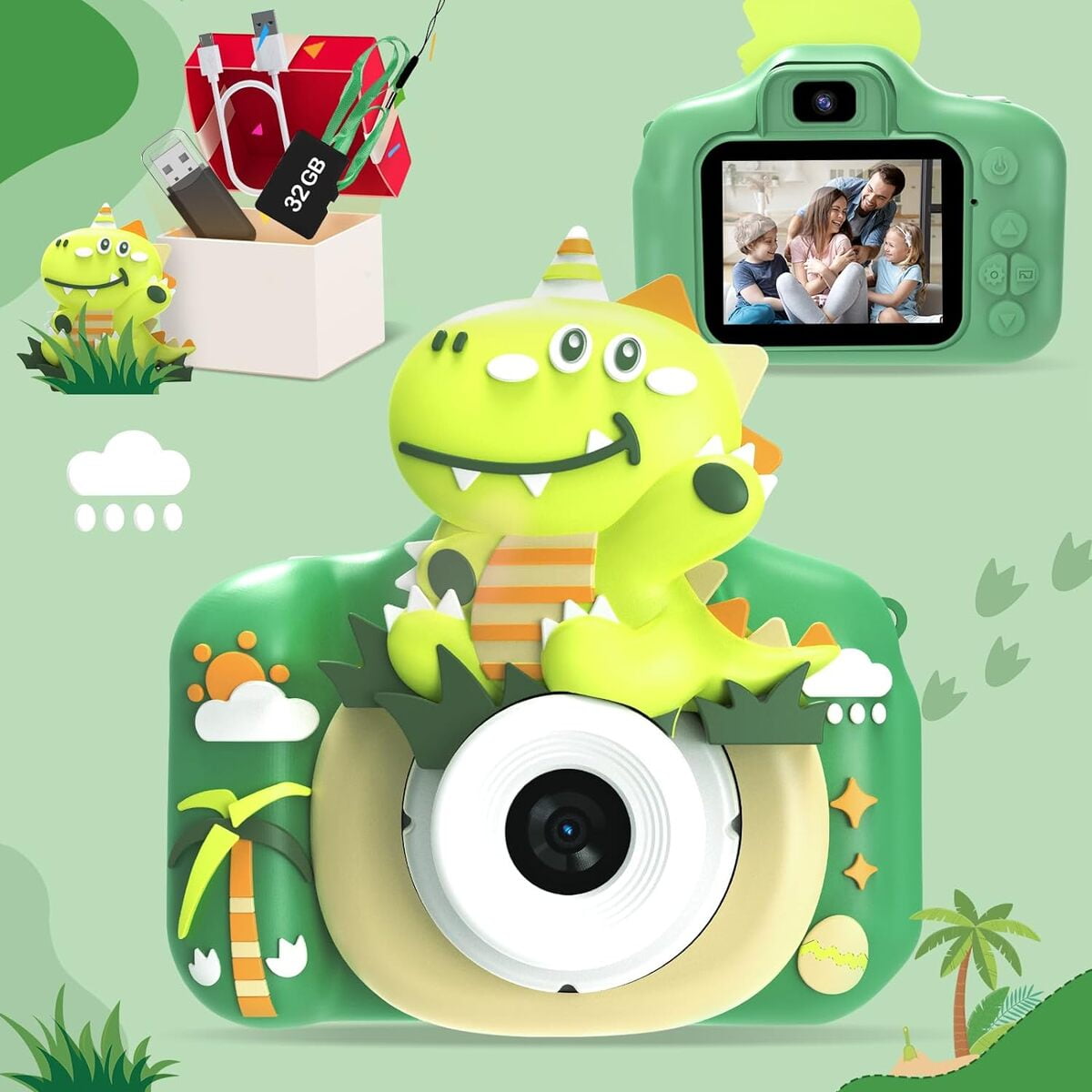 Kids Camera 1080P HD Digital Video Cameras with 32GB SD Card Mini ...