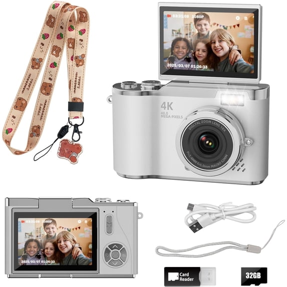 Kids Camera,4K Digital Camera for Photography,48MP 1080P HD Video ...