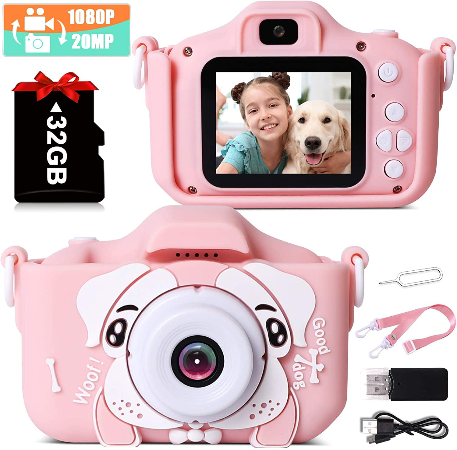 Kids Camera for Girls,1080P HD Kids Digital Camera for Toddler, Anti ...