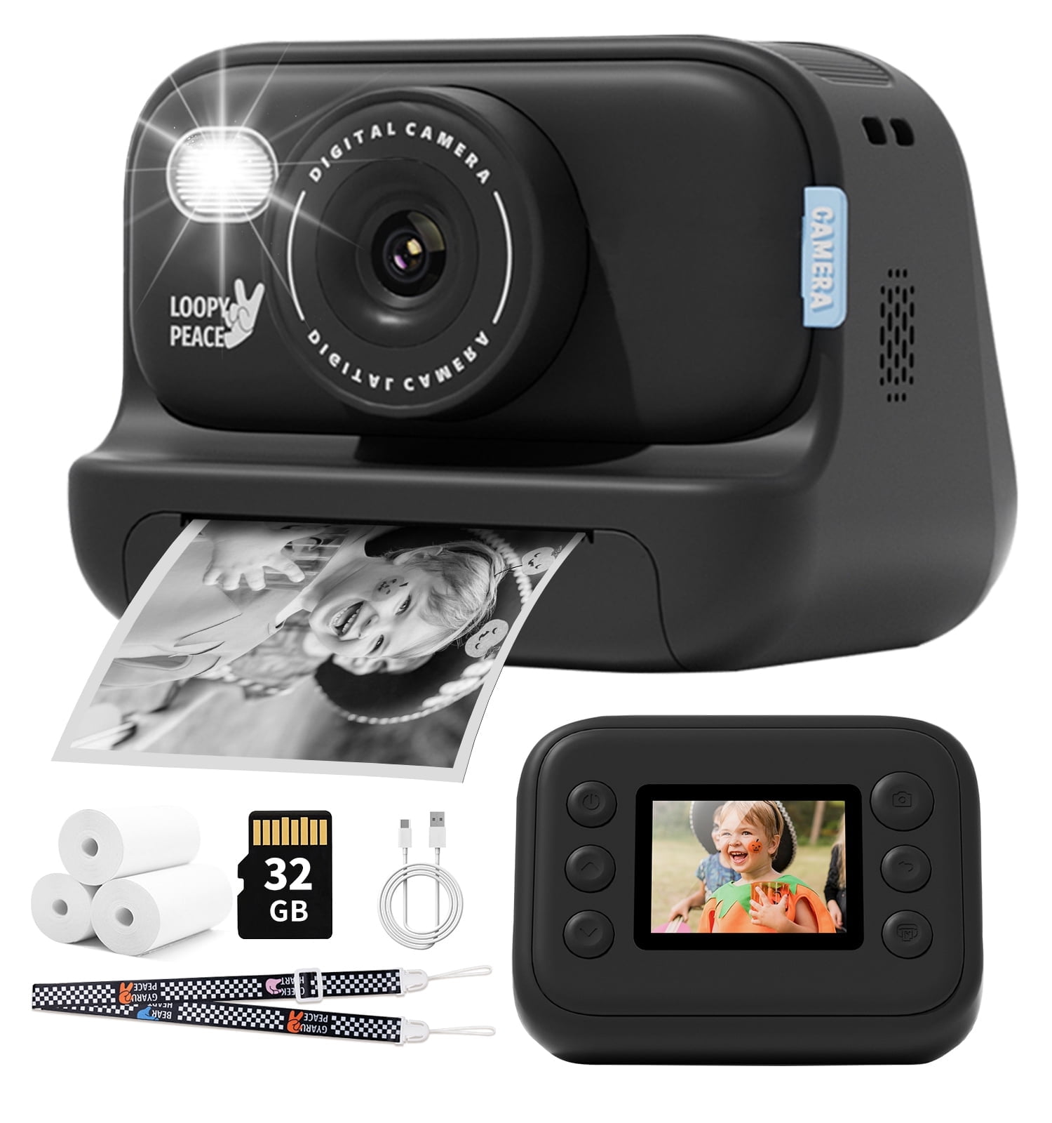 Instant Print Camera, 3 in 1 Photo/Video/Printing HD 1080P Digital ...