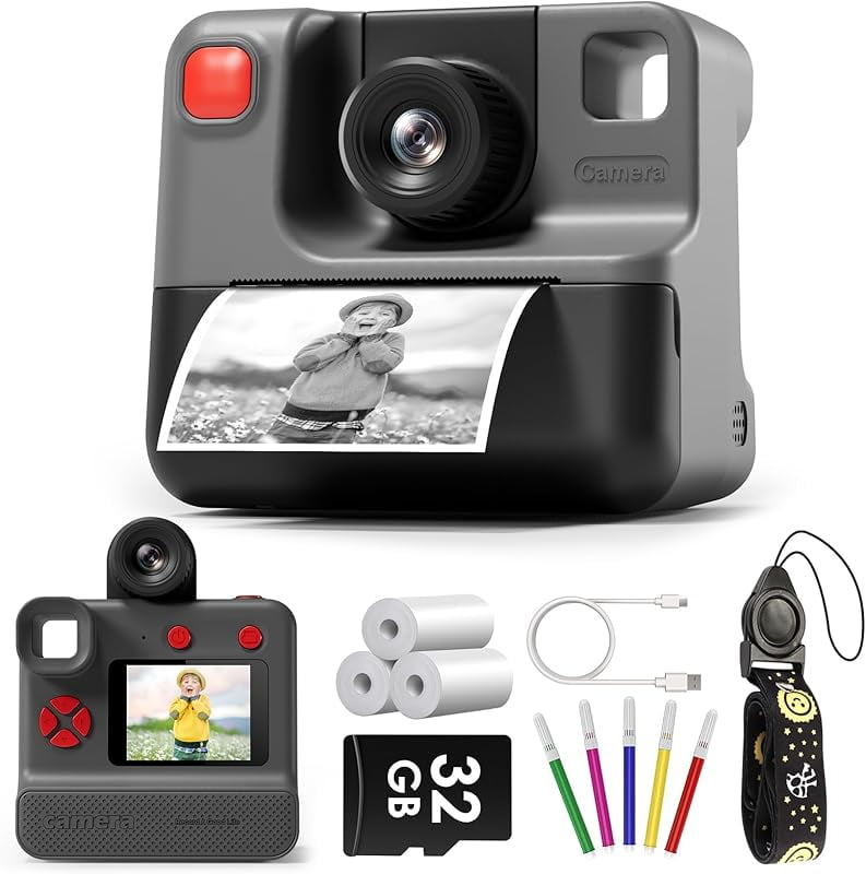 Kids Camera Instant Print, Christmas Birthday Gifts for Toddle Girls ...
