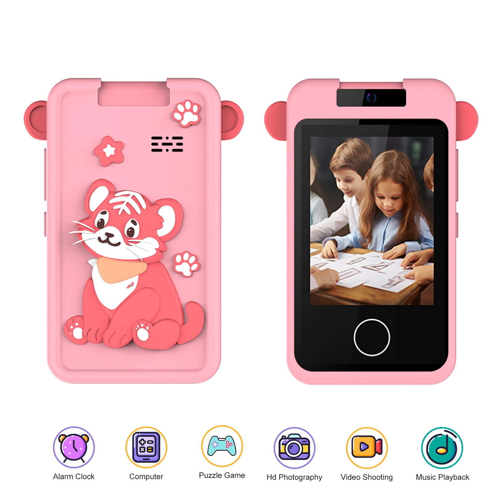 Kids Camera Phone 5.35 Inch Photo Video Toy with Silicone Case Safe ...