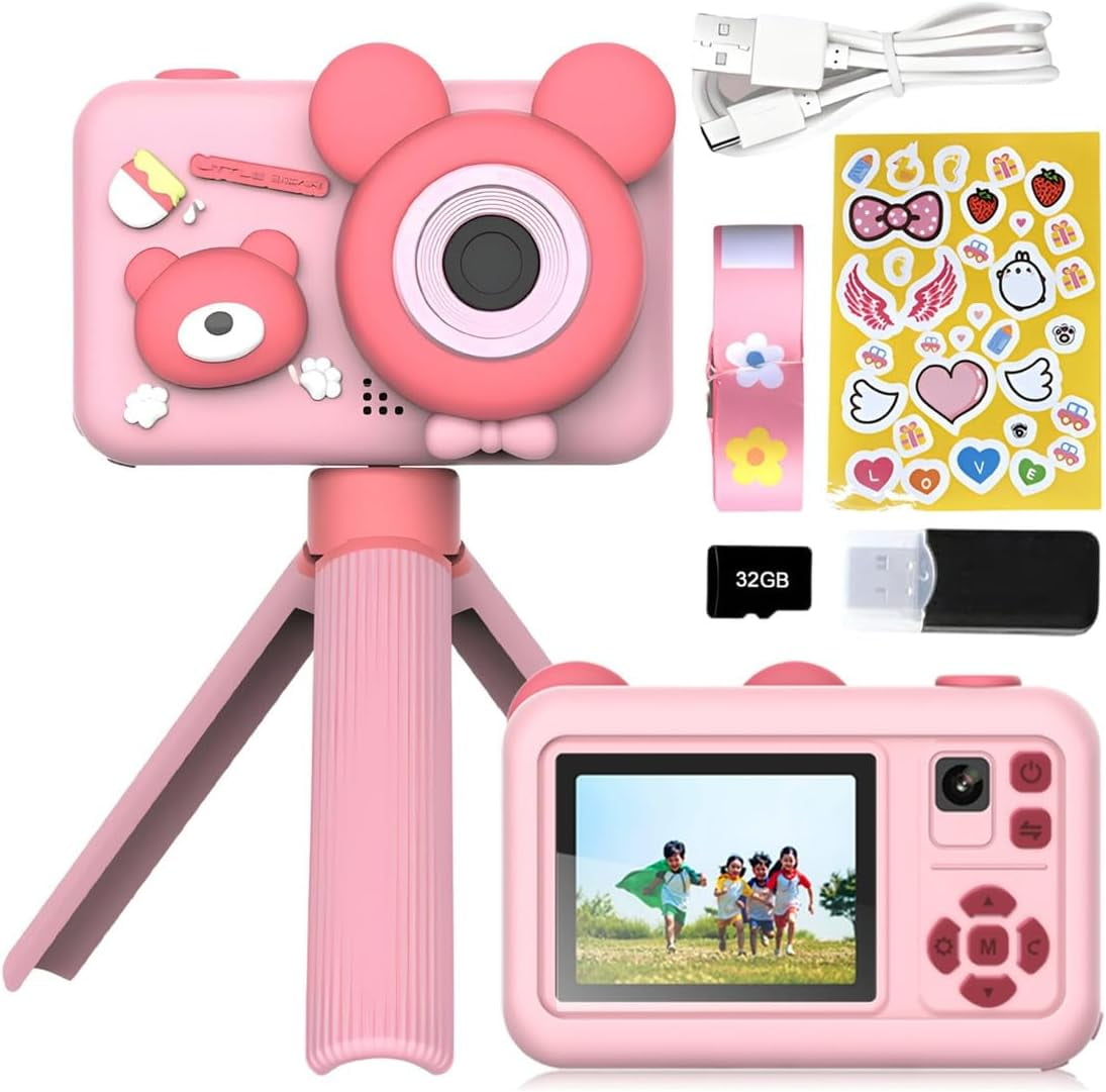 Kids Camera Toys with Tripod for 3-12 Year Old Boys/Girls, 26MP HD ...