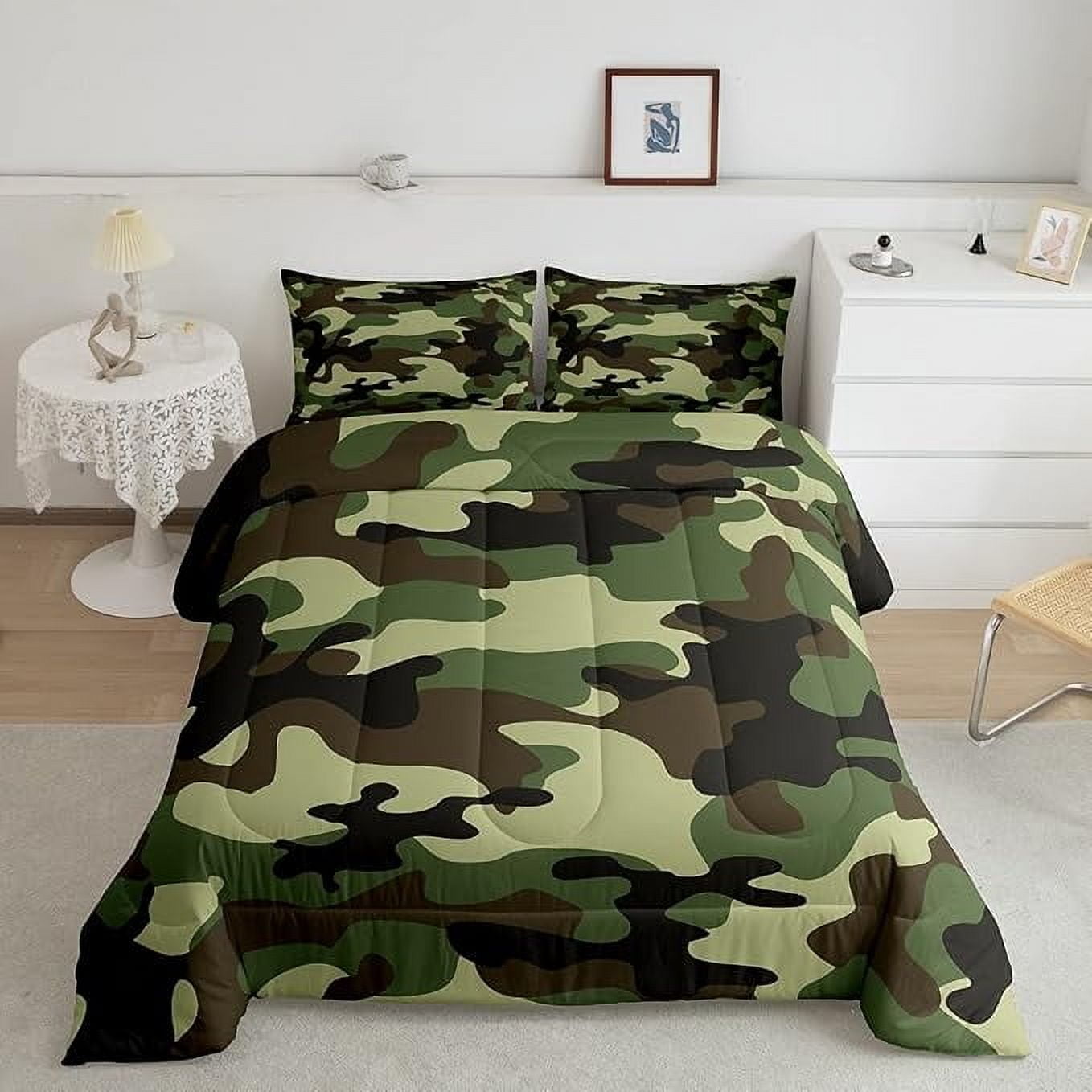 Kids Camo Comforter Set Boys Army Camouflage Lightweight Bedding Set ...