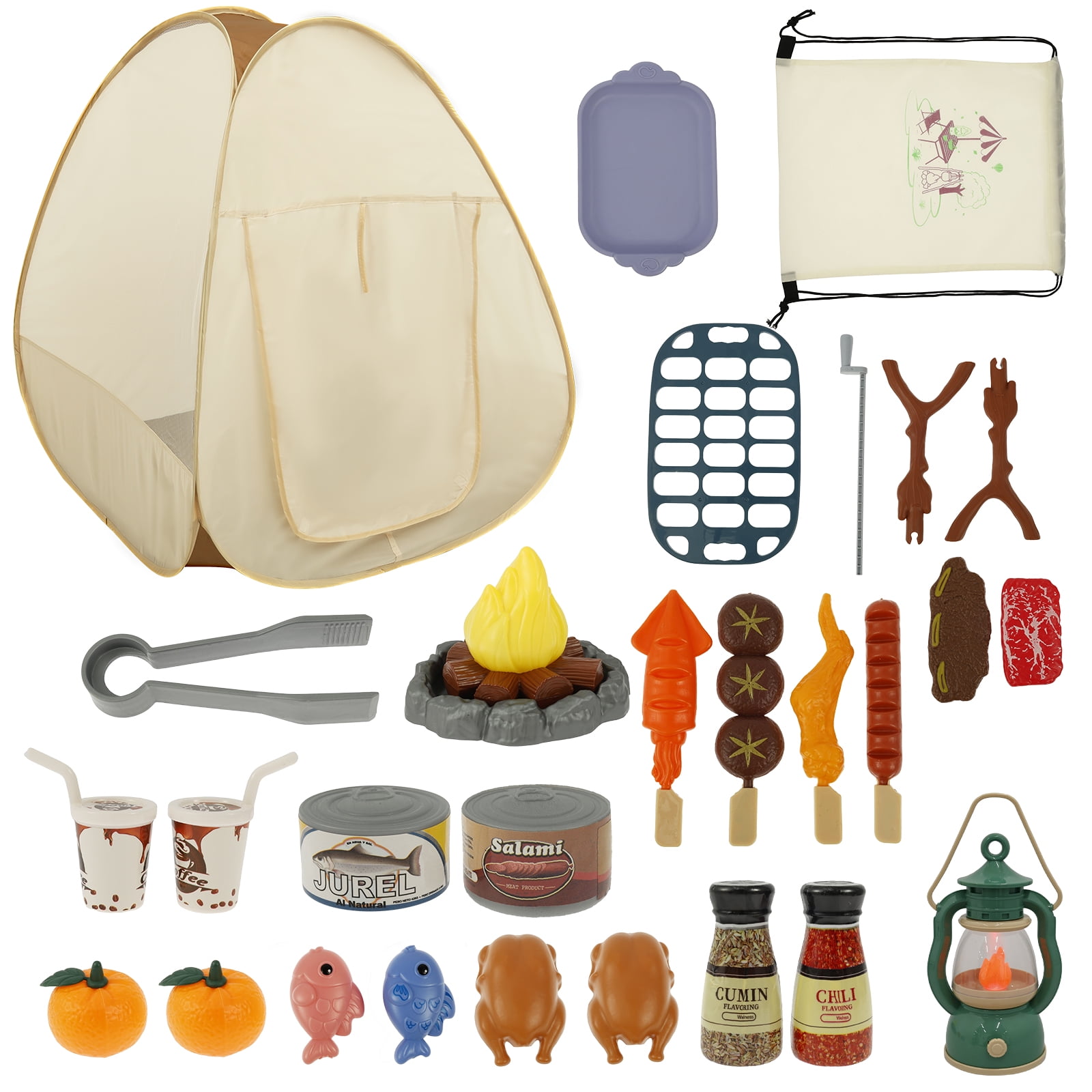 Kids Camping Set Safe Tent Toys Sturdy Toddler Camping Gear Toys Kit ...