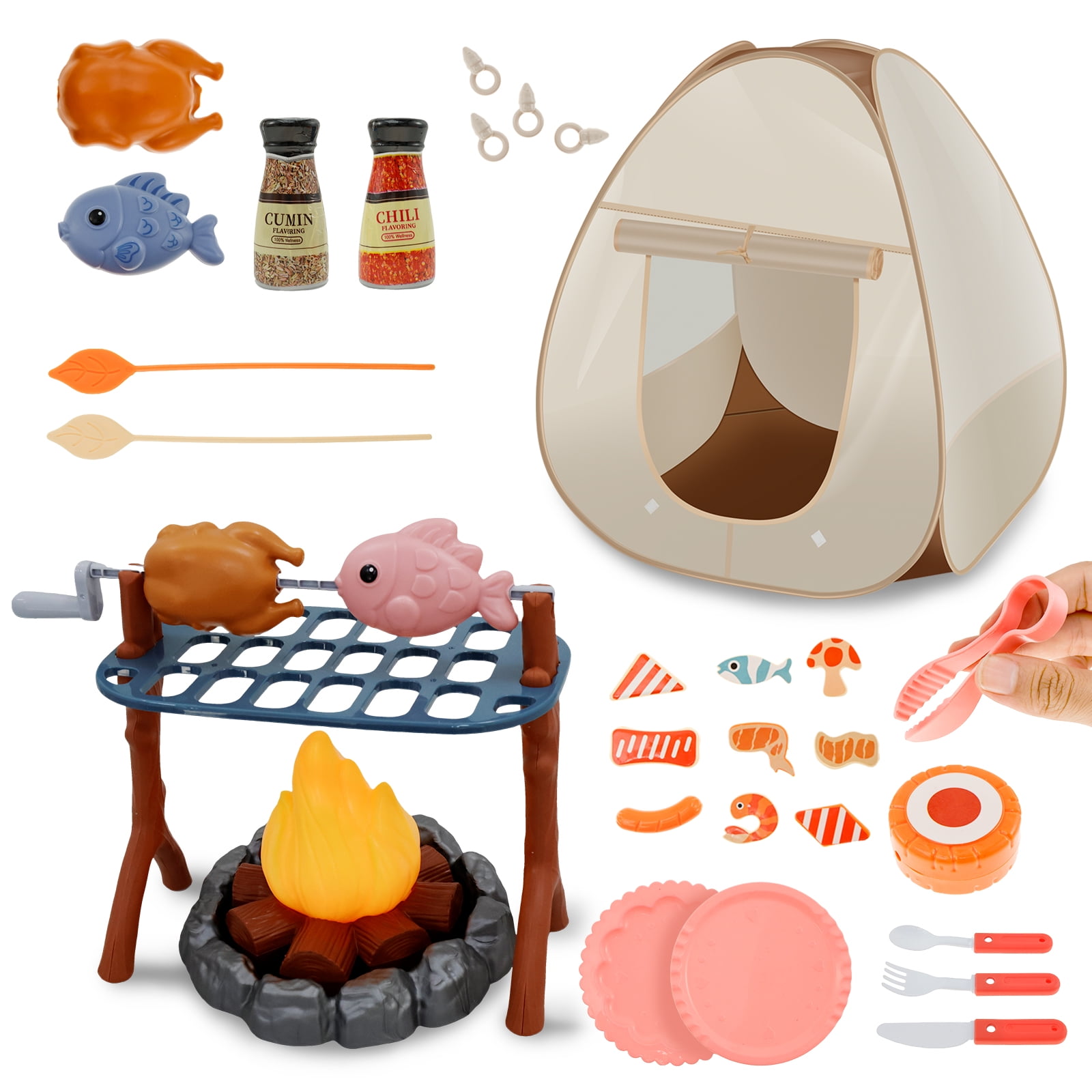 Kids Camping Set for Indoor Outdoor Interesting Pop Up Style Kids Play ...
