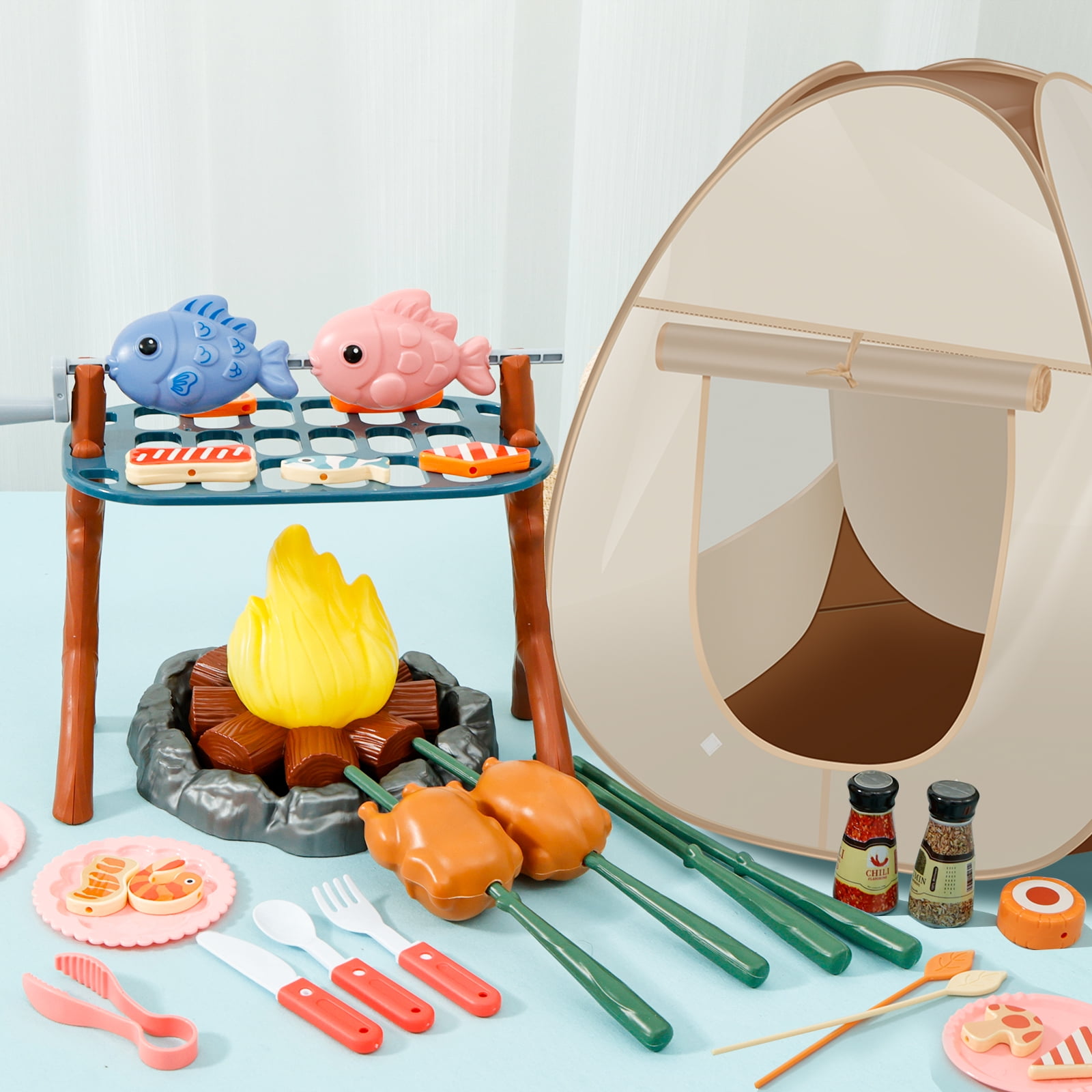 Kids Camping Set for Indoor Outdoor Interesting Pop Up Style Kids Play ...
