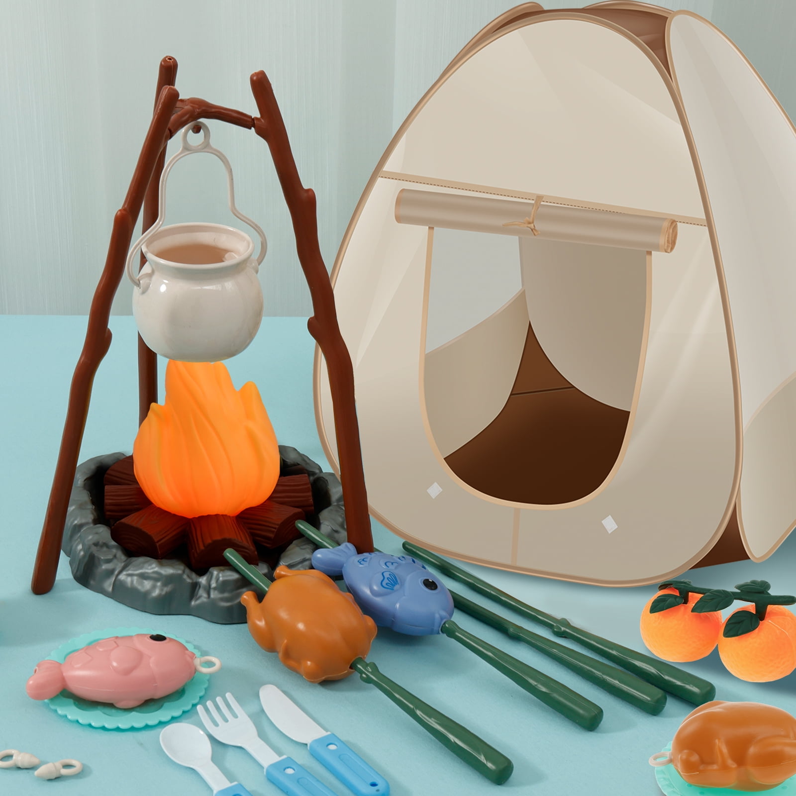 Kids Camping Set for Indoor Outdoor Interesting Pop Up Style Kids Play ...