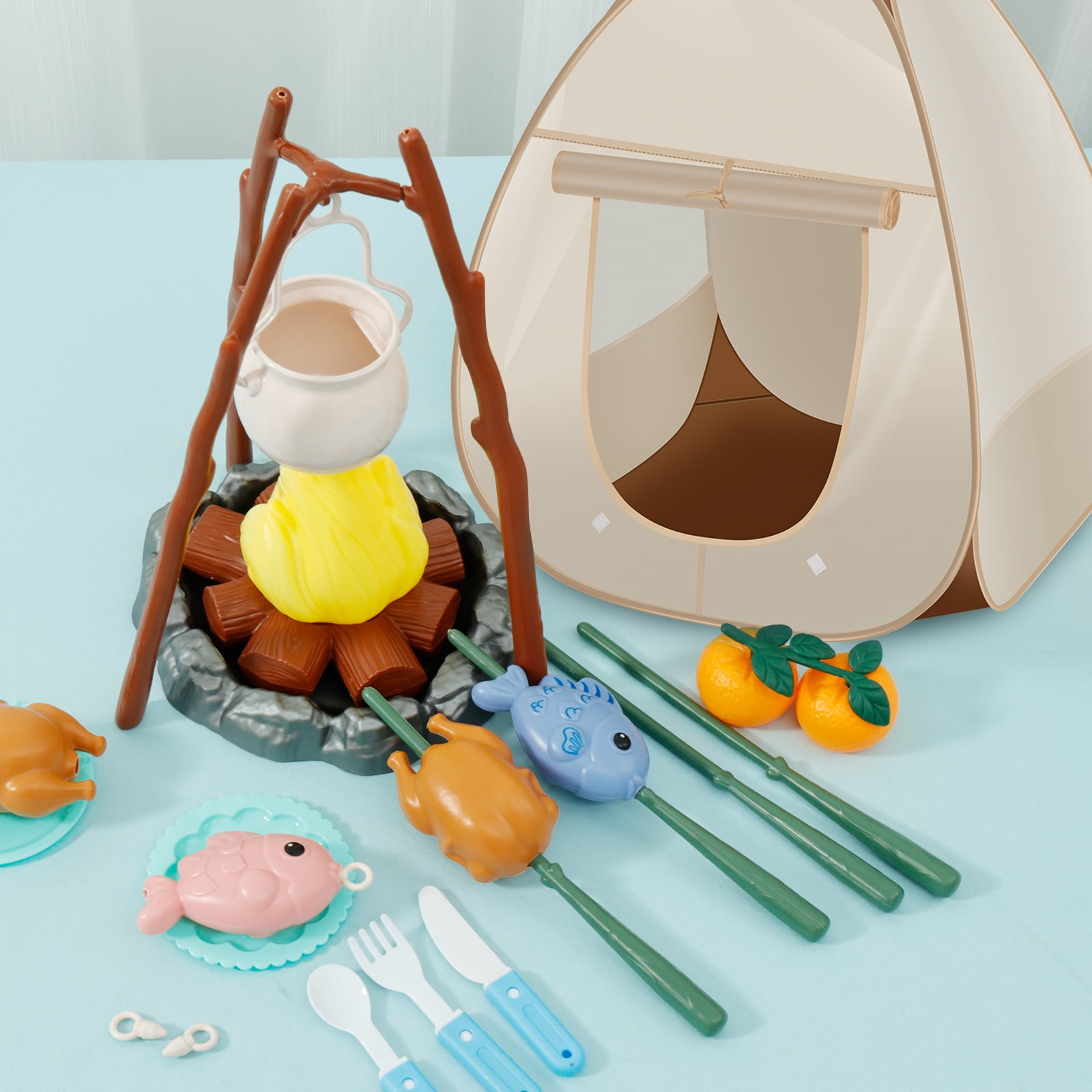 Kids Camping Set for Indoor Outdoor Interesting Pop Up Style Kids Play ...