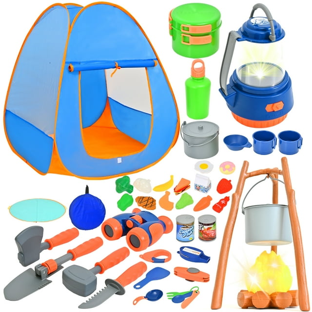 FANL 45-Piece Kids Camping Set - Outdoor Equipment Kit with Tent, Fun ...