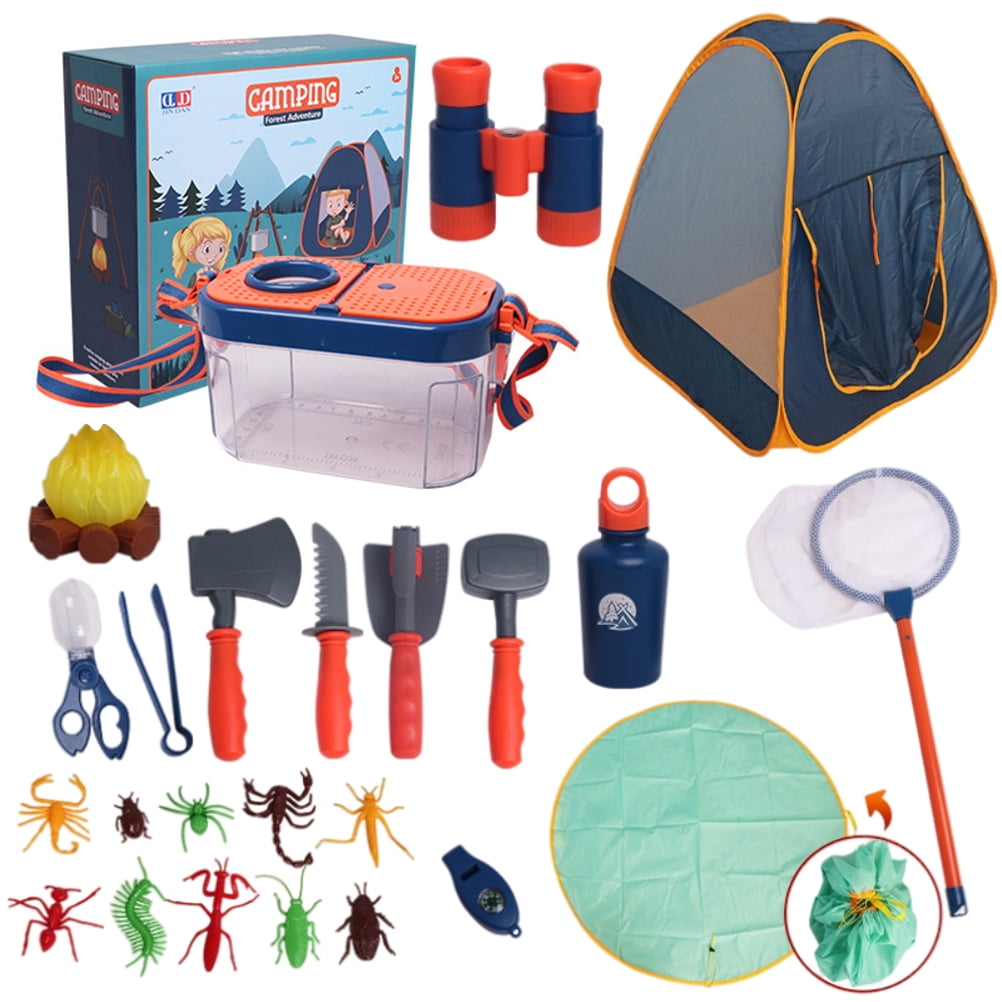 Kids Camping Set with Tent Camping Gear Toy with Pretend Play Tent ...