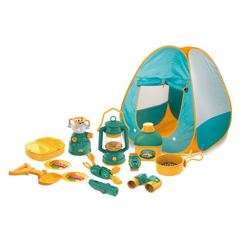 Kids Camping Set with Tent & Flashlight- Outdoor Campfire Toy Set for ...