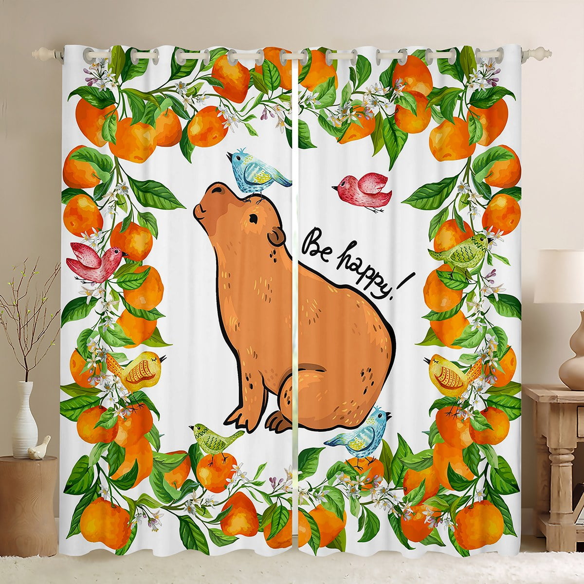 Capybara Window Curtains Cute Capybaras Curtains Gifts for Capybara ...