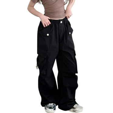 dmqupv Girls Uniform Pants Girls High Waisted Pants Girls Casual Pants ...